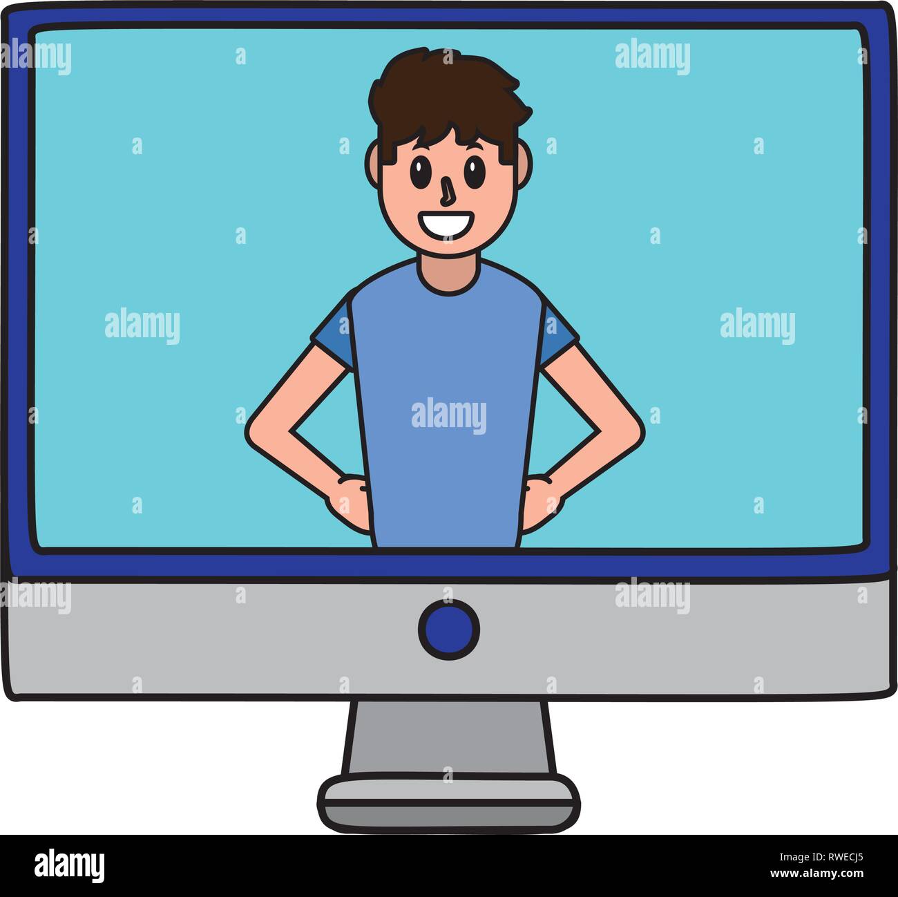 technology computer cartoon Stock Vector Image & Art - Alamy