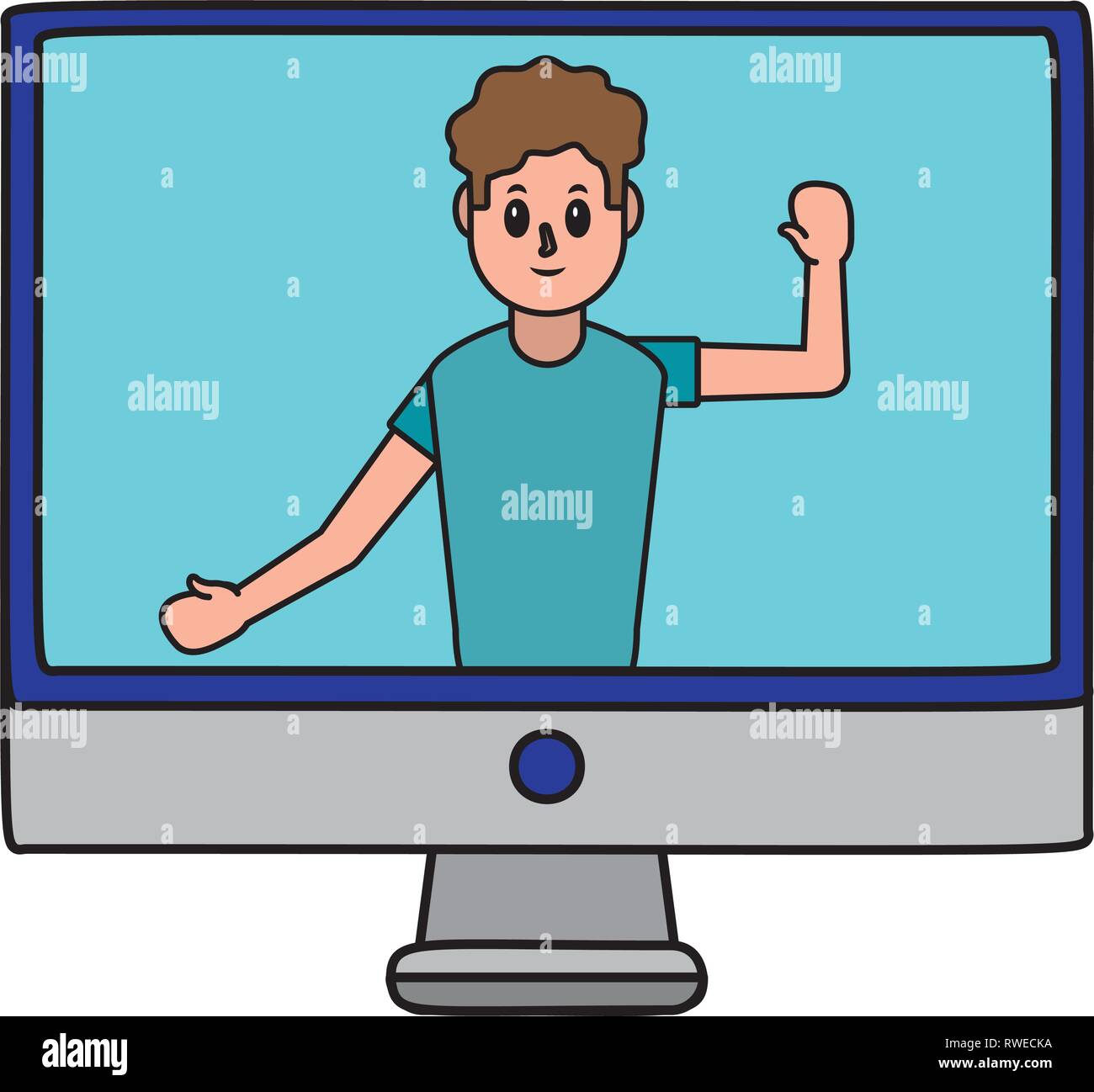 technology computer cartoon Stock Vector Image & Art - Alamy