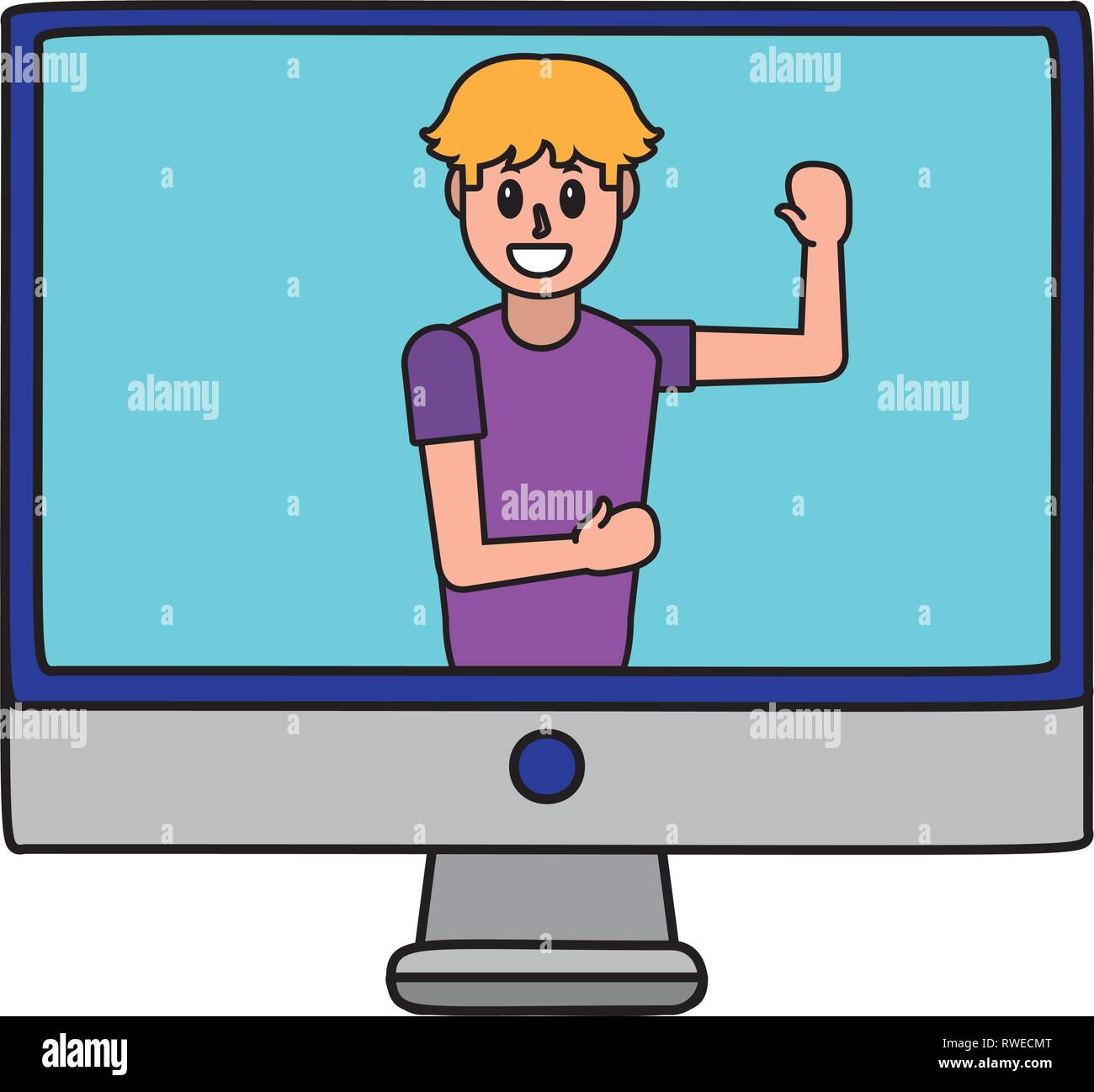 technology computer cartoon Stock Vector Image & Art - Alamy