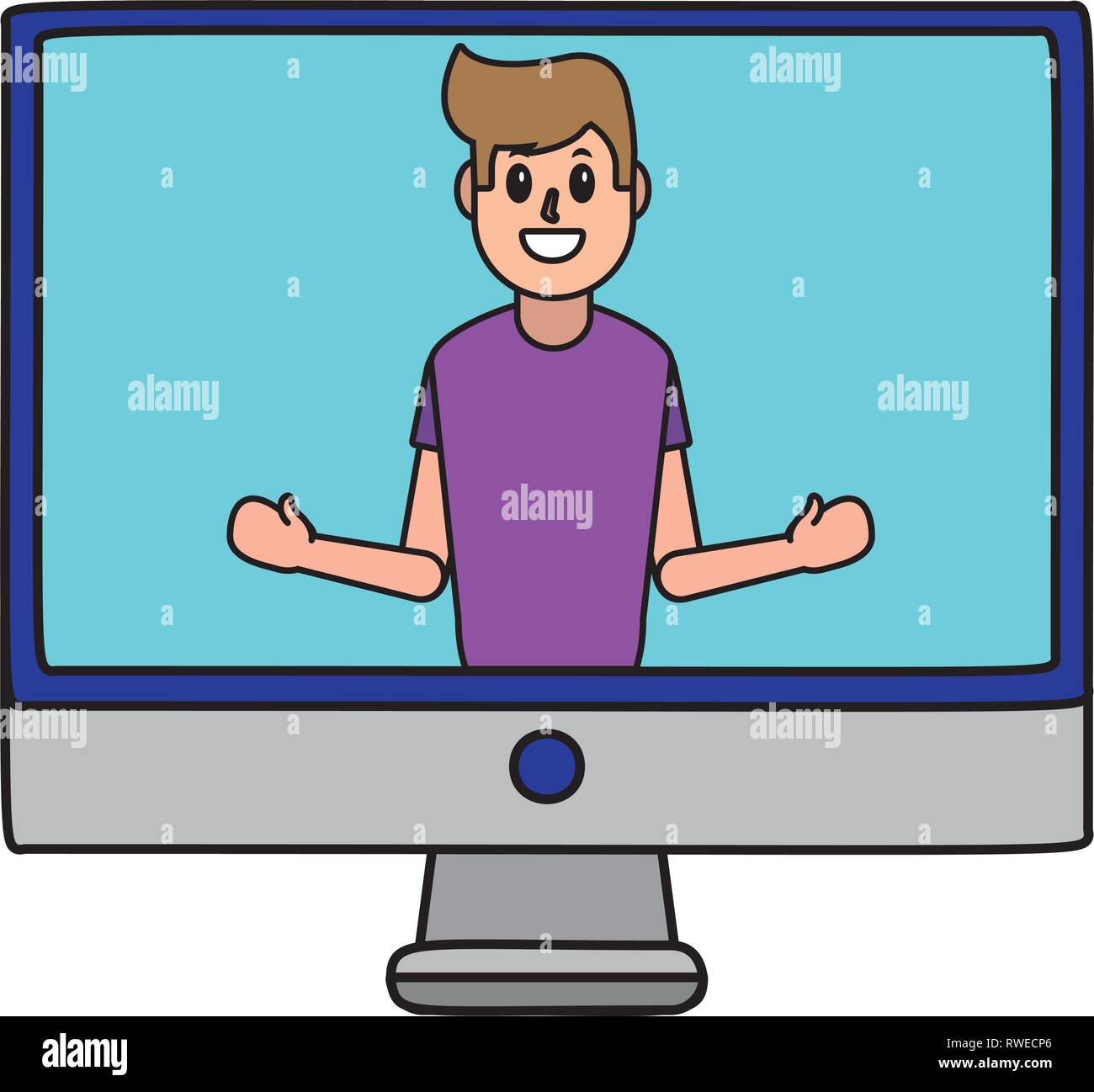 technology computer cartoon Stock Vector Image & Art - Alamy
