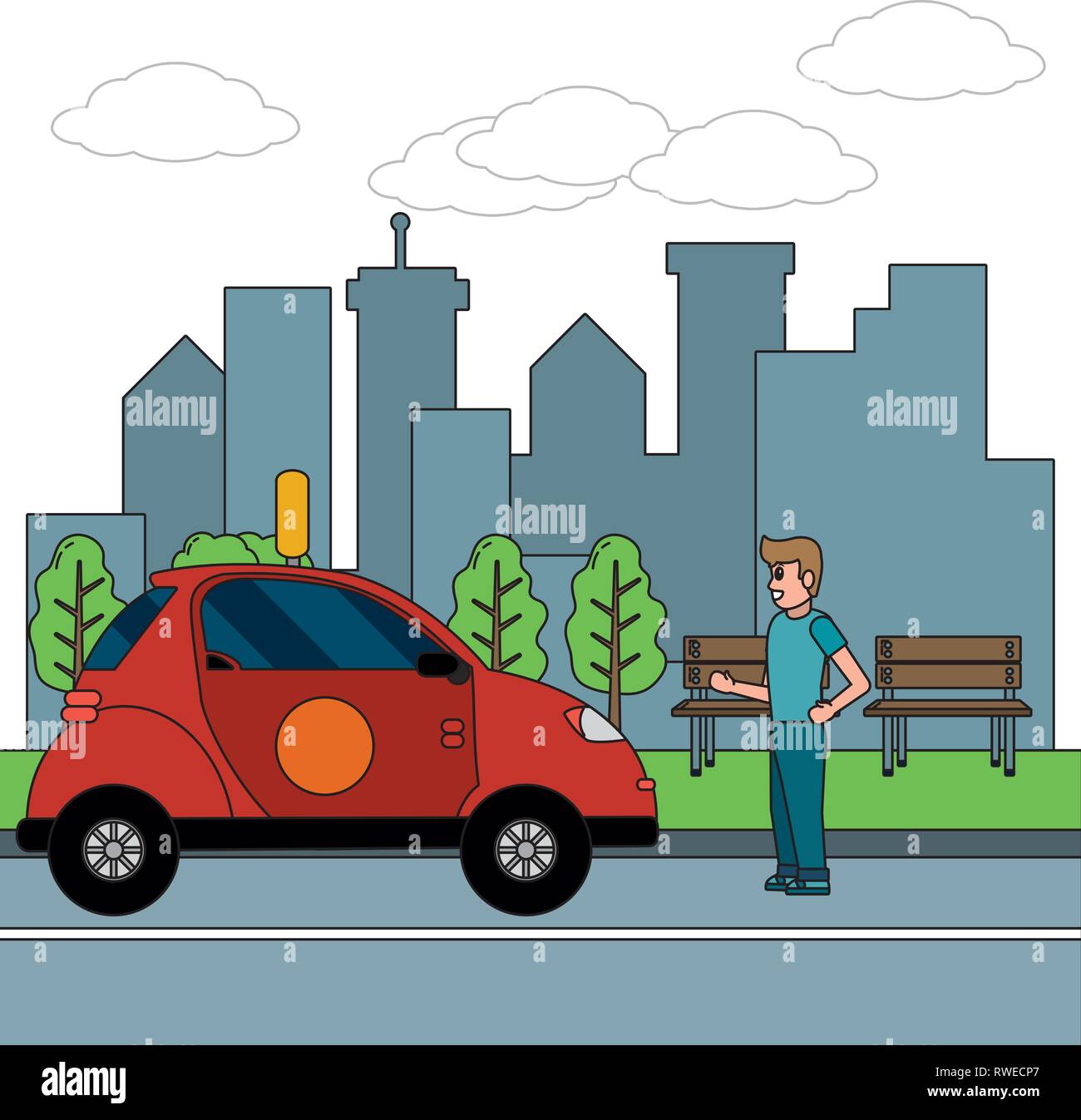 transport concept cartoon Stock Vector Image & Art - Alamy