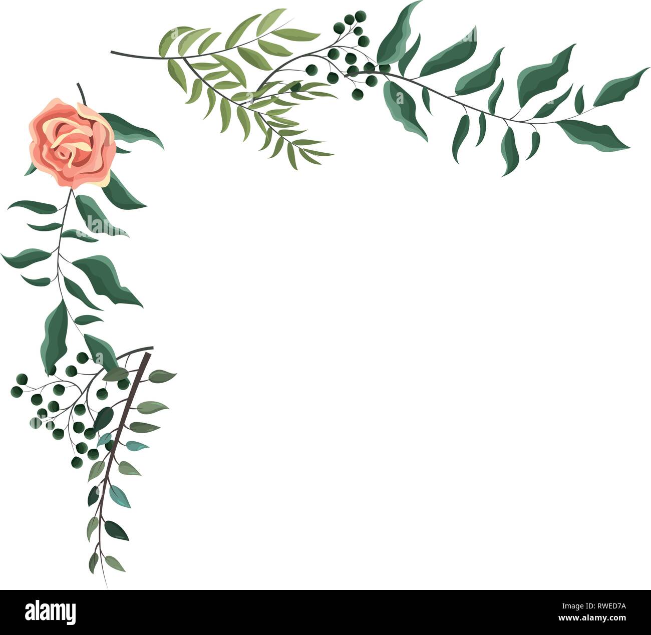 Spring floral frame Stock Vector Image & Art - Alamy
