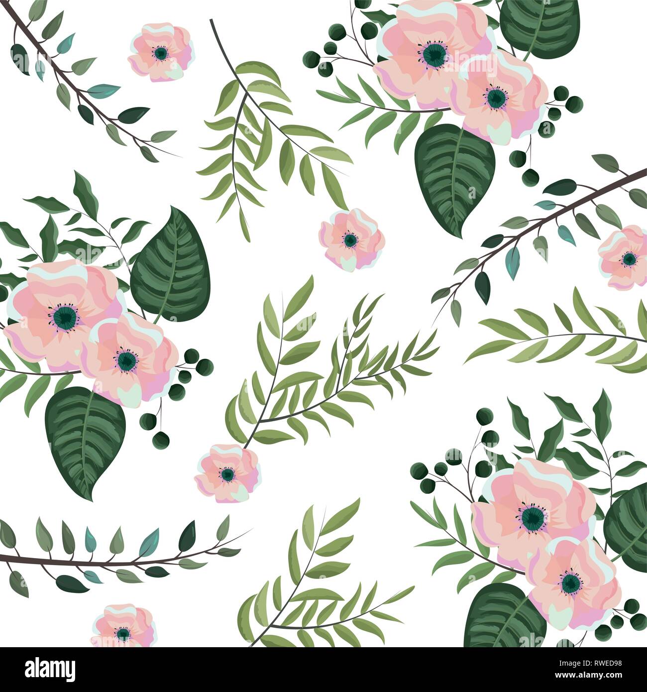 Floral spring background Stock Vector Image & Art - Alamy