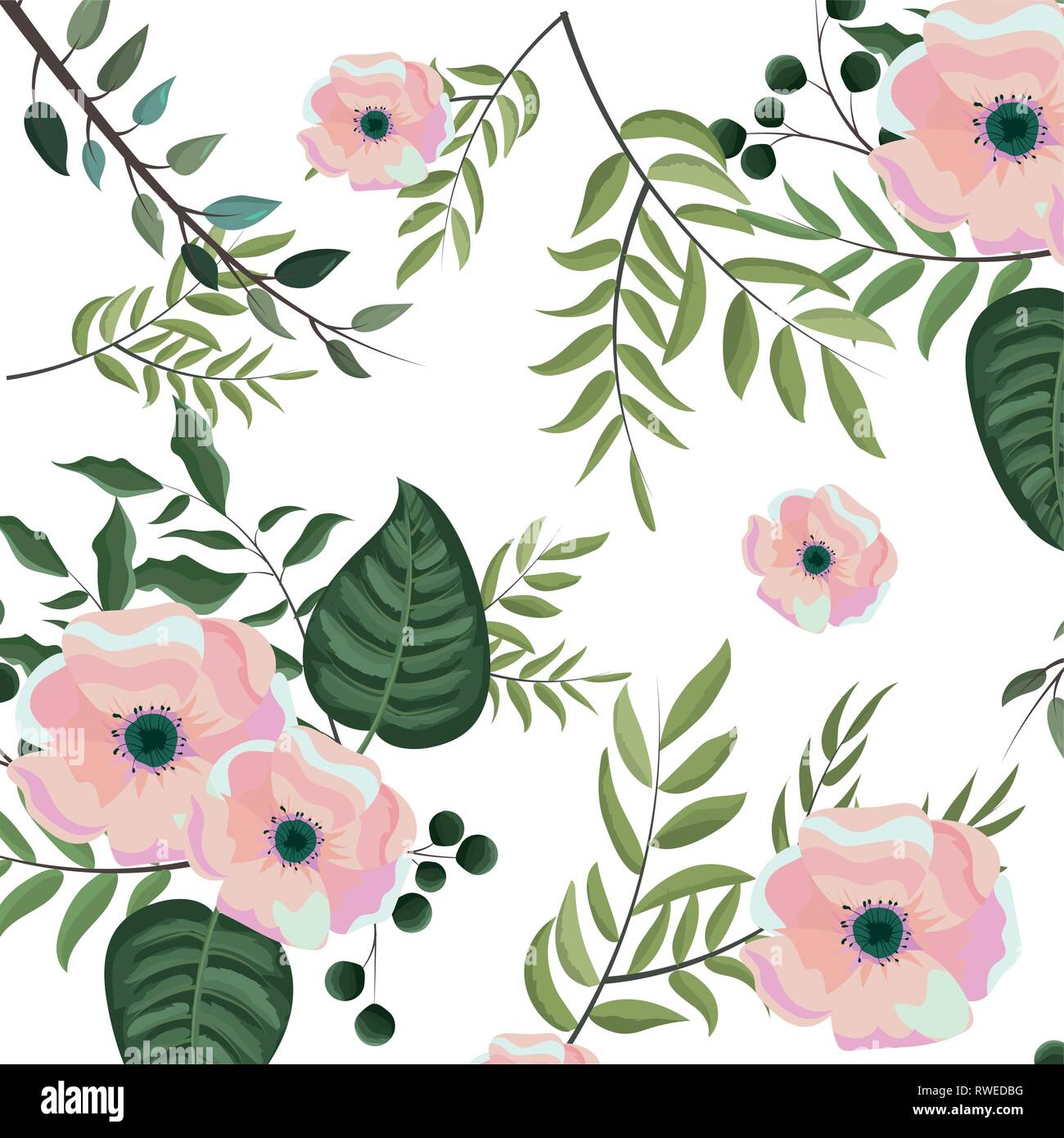 Floral spring background Stock Vector Image & Art - Alamy