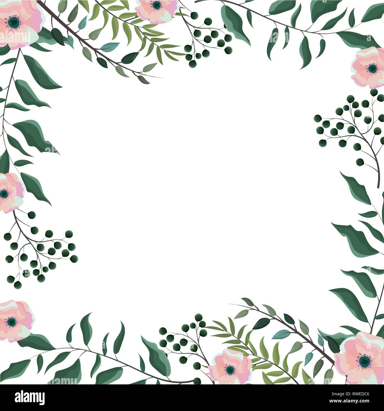 Spring floral frame Stock Vector Image & Art - Alamy