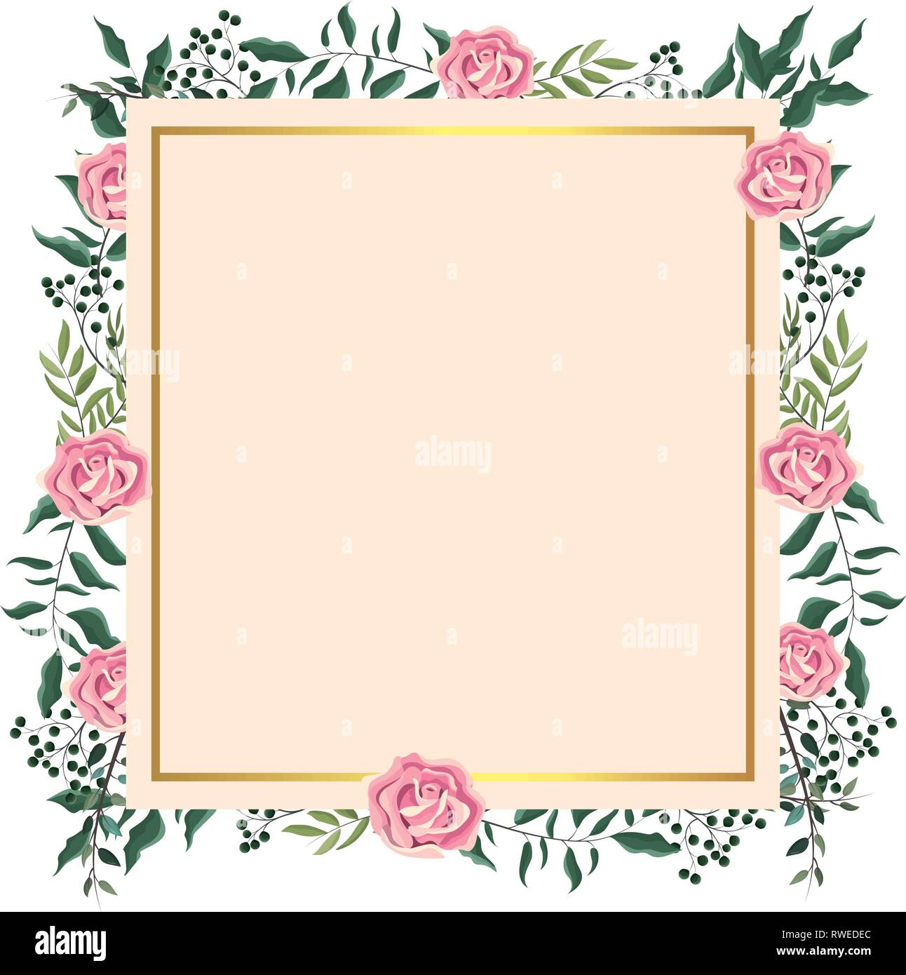 Spring floral frame Stock Vector Image & Art - Alamy
