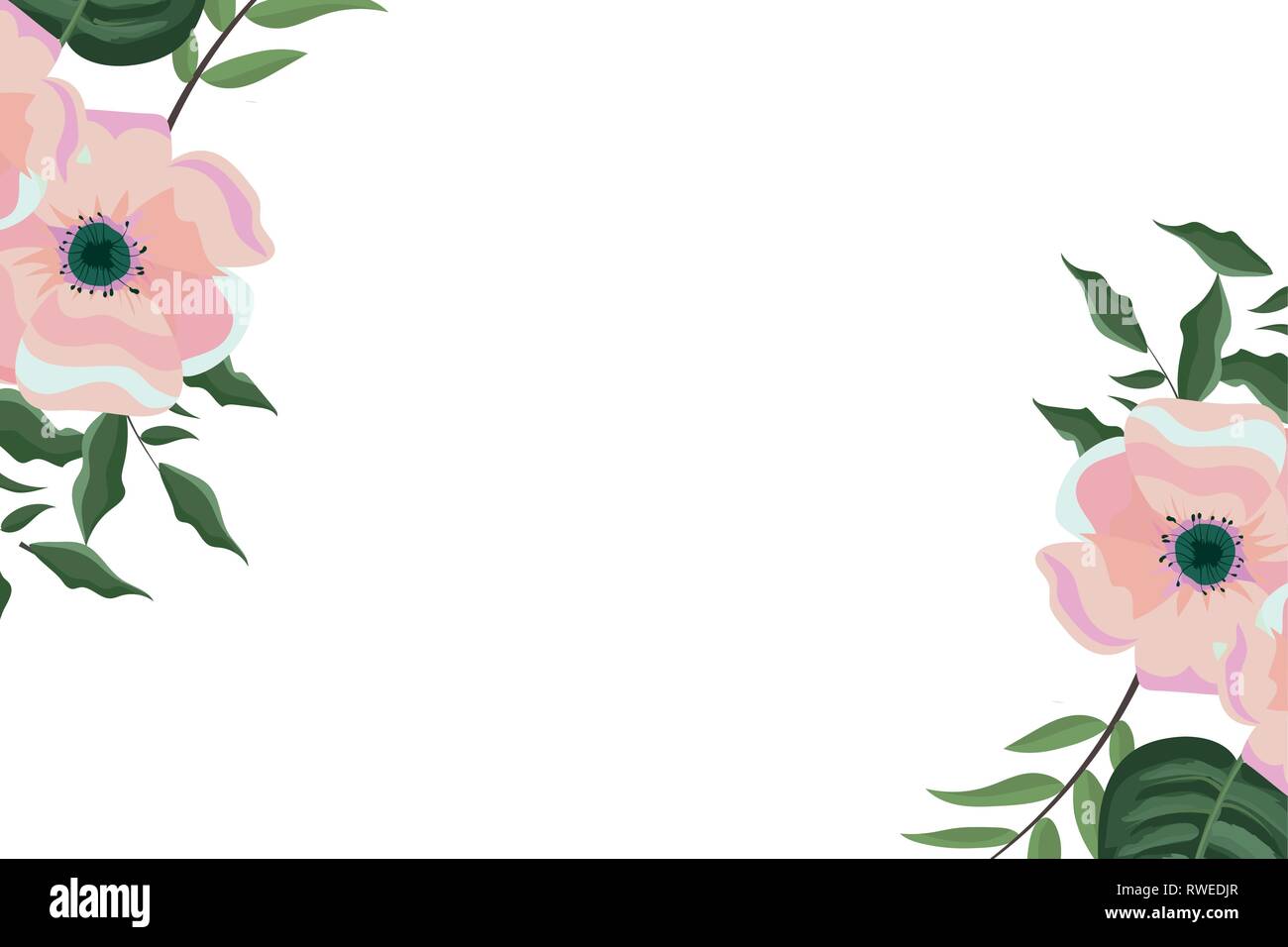 Spring floral frame Stock Vector Image & Art - Alamy