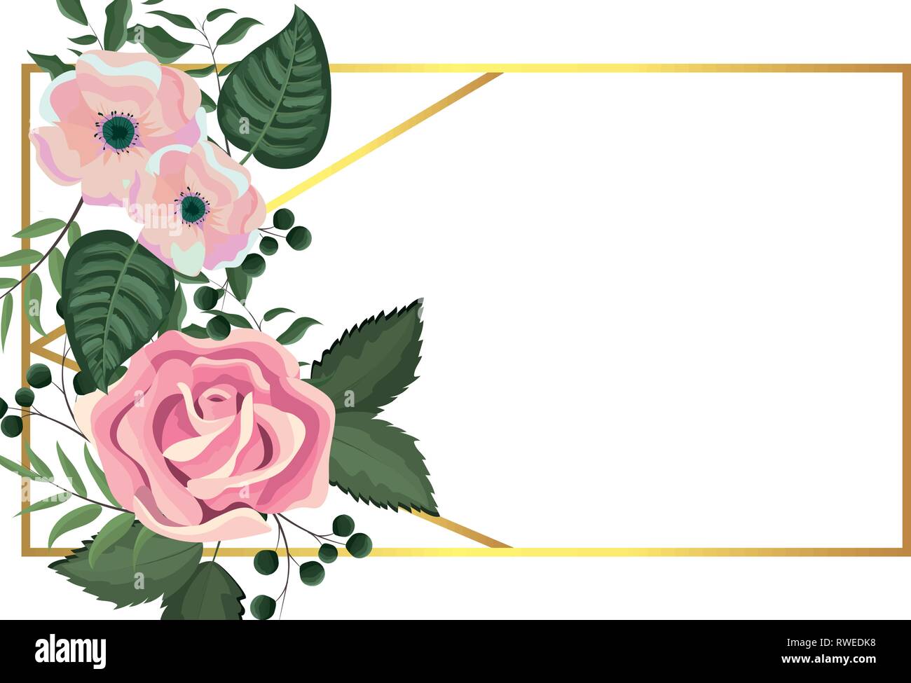 Spring floral frame Stock Vector Image & Art - Alamy