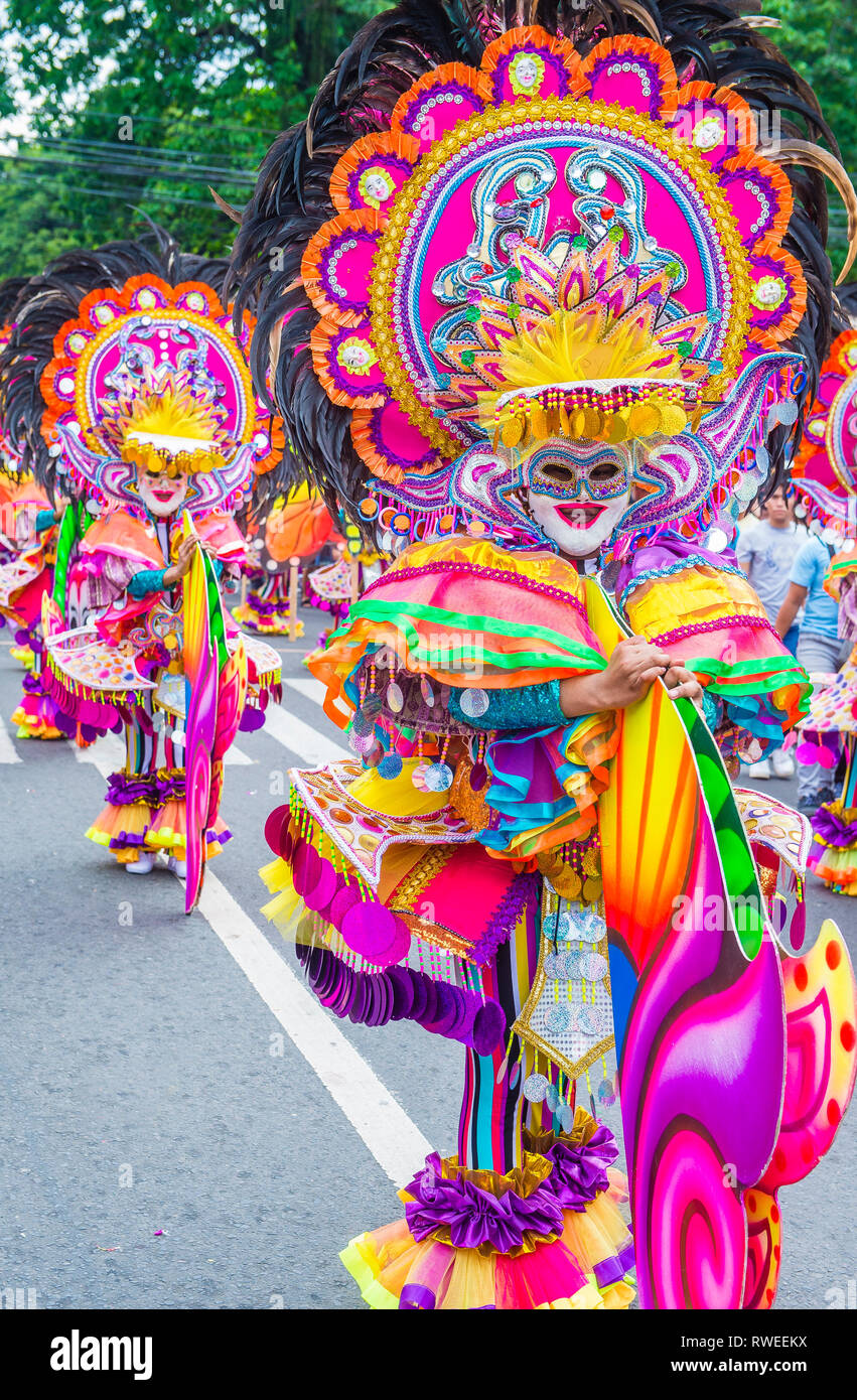 Participants in the Masskara Festival in Bacolod Philippines Stock ...