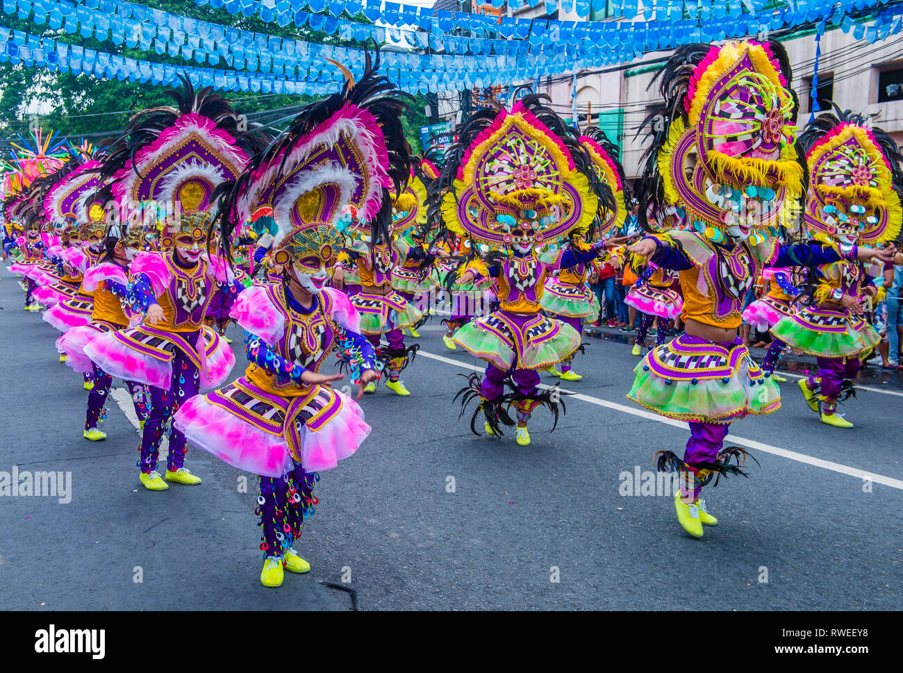 Participants in the Masskara Festival in Bacolod Philippines Stock ...