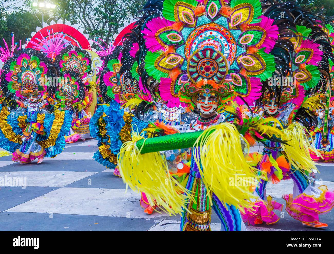 Participants in the Masskara Festival in Bacolod Philippines Stock ...