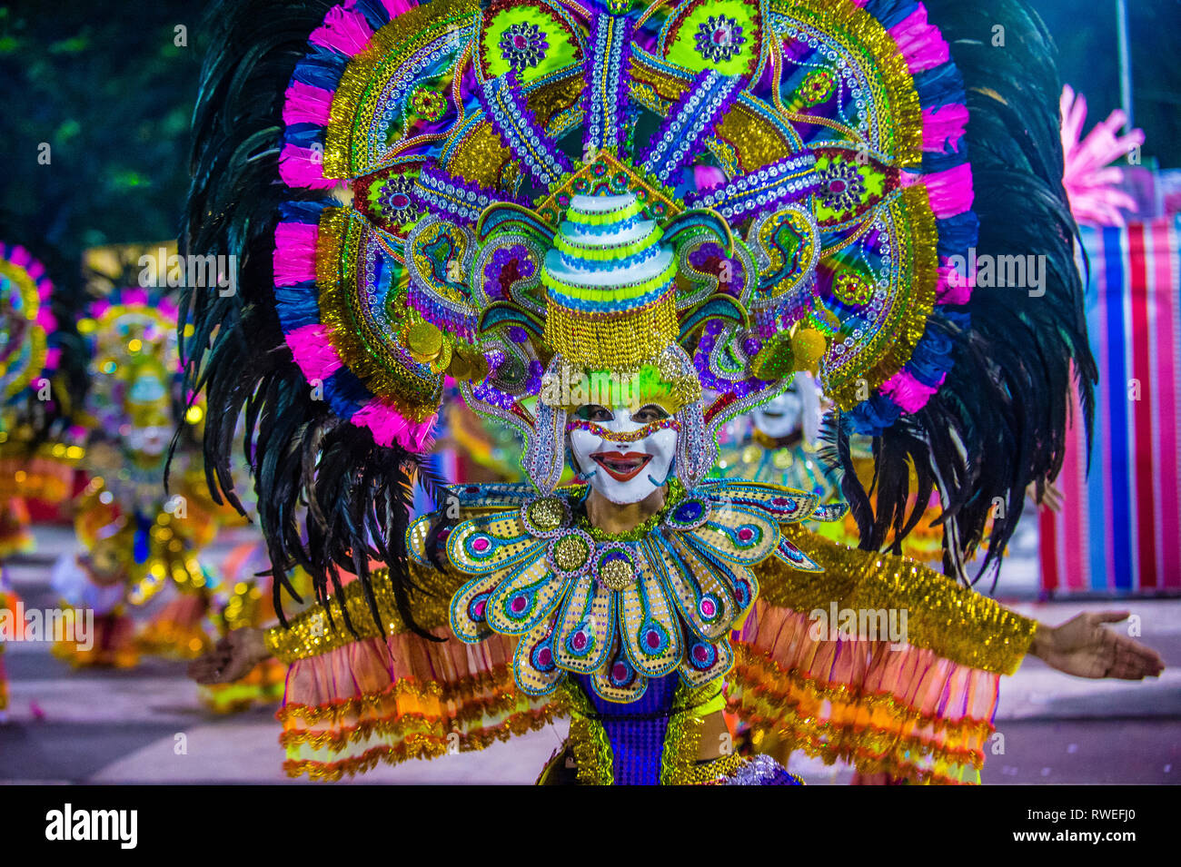Participant in the Masskara Festival in Bacolod Philippines Stock Photo ...