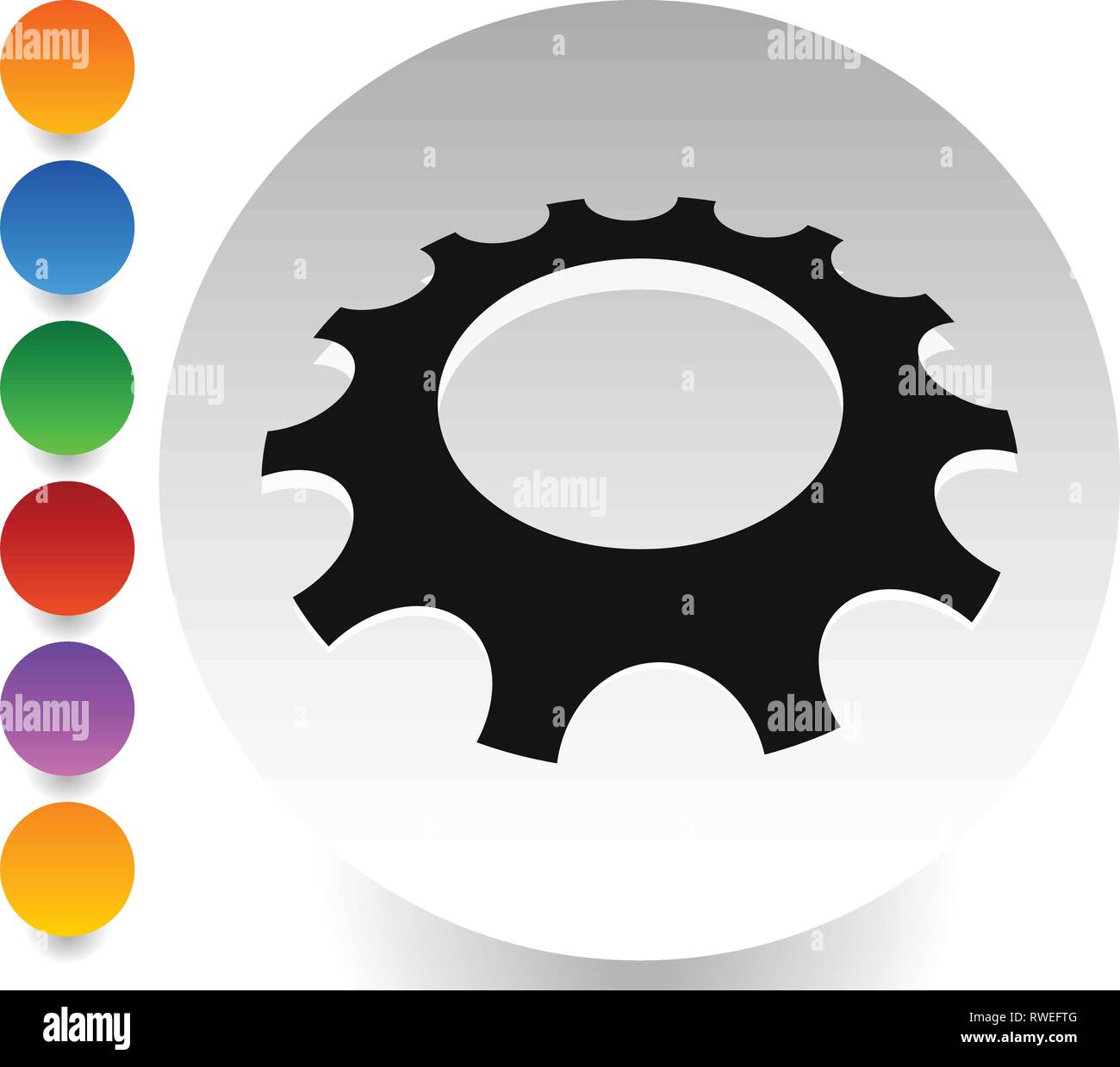 Gear, cogwheel icon for repair, developement and such themes Stock ...