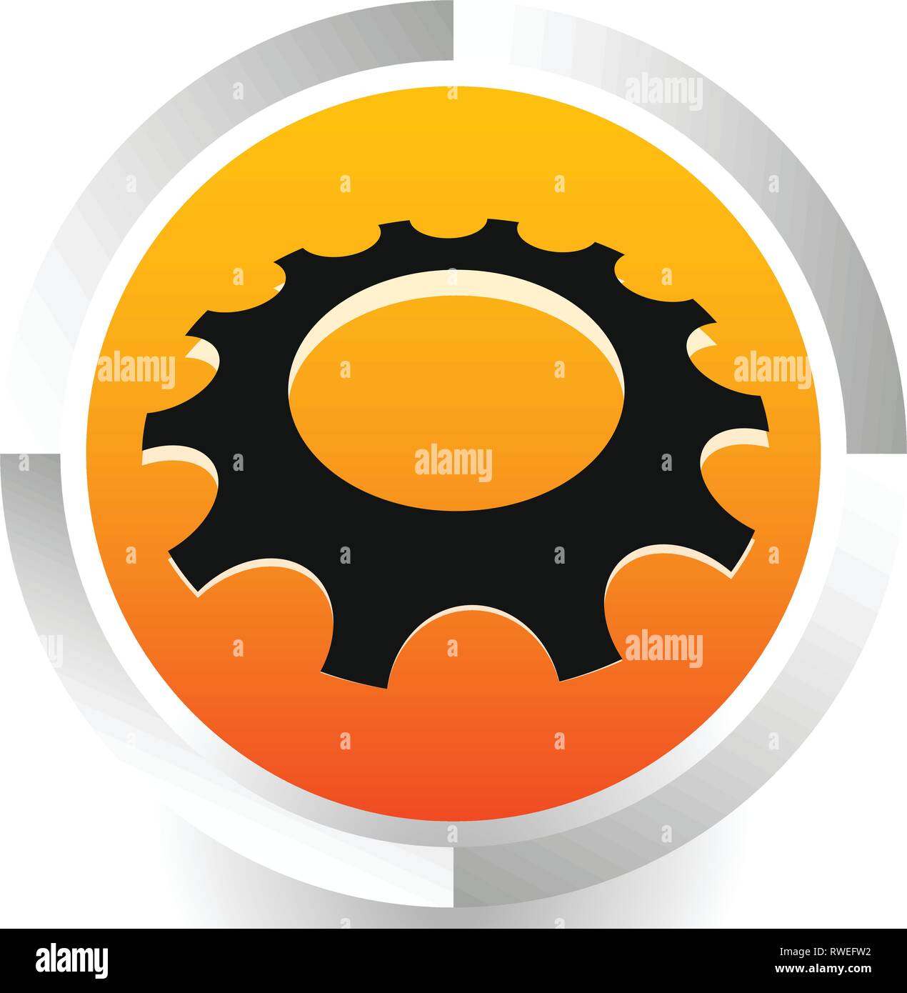 Gear, cogwheel icon for repair, developement and such themes Stock ...