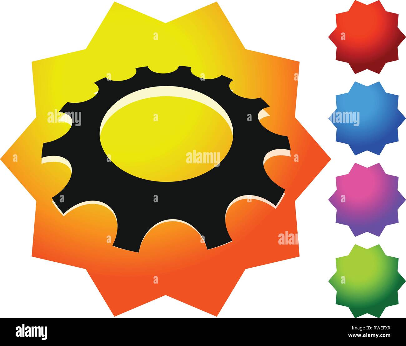 Gear, cogwheel icon for repair, developement and such themes Stock ...