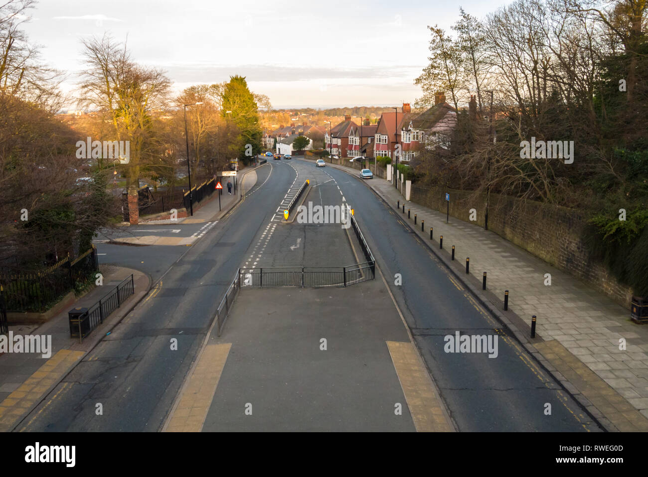 The View of Durham Road in Sunderland from the Pedestrian Bridge ...