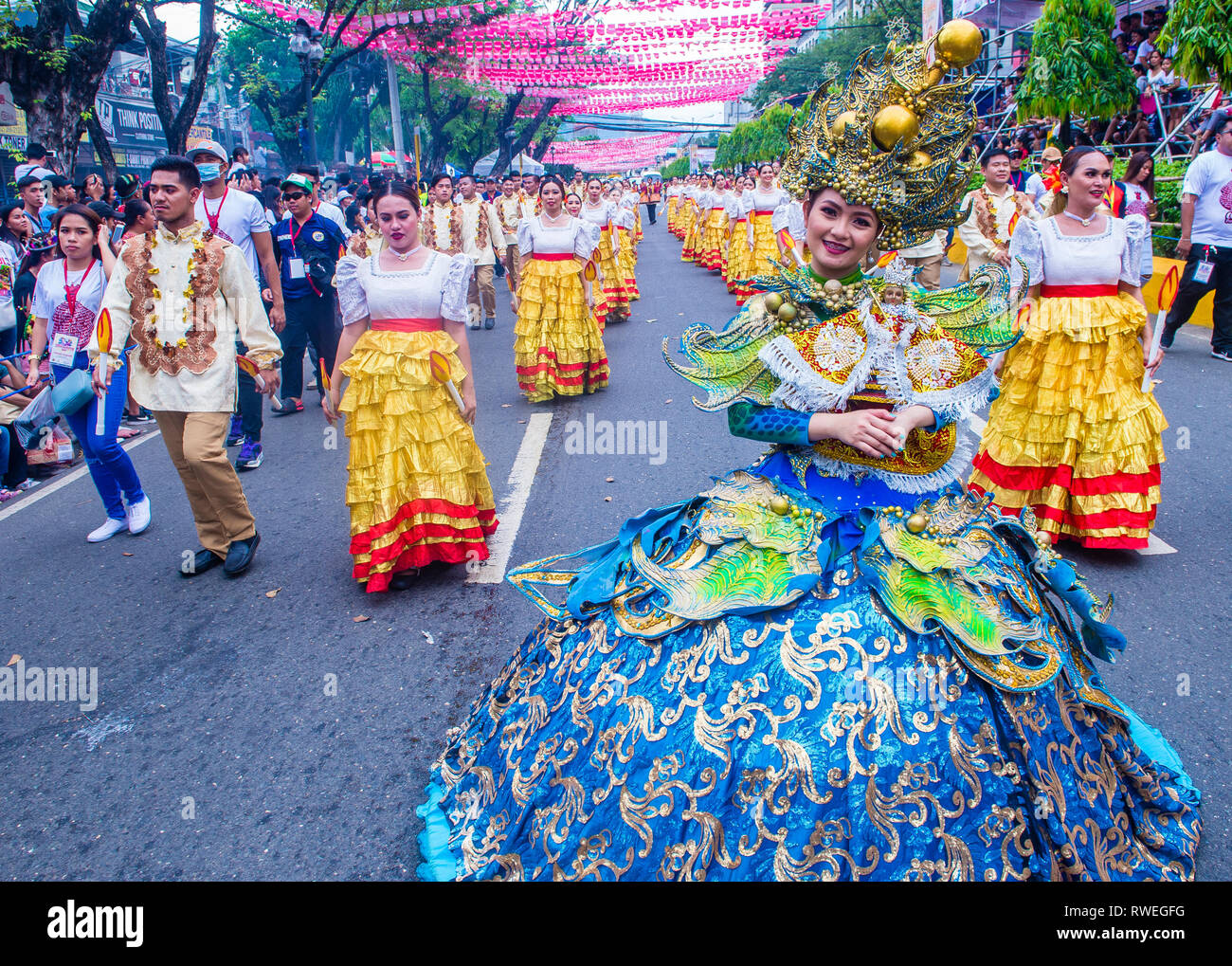 Participants in the Sinulog festival in Cebu city Philippines Stock Photo - Alamy