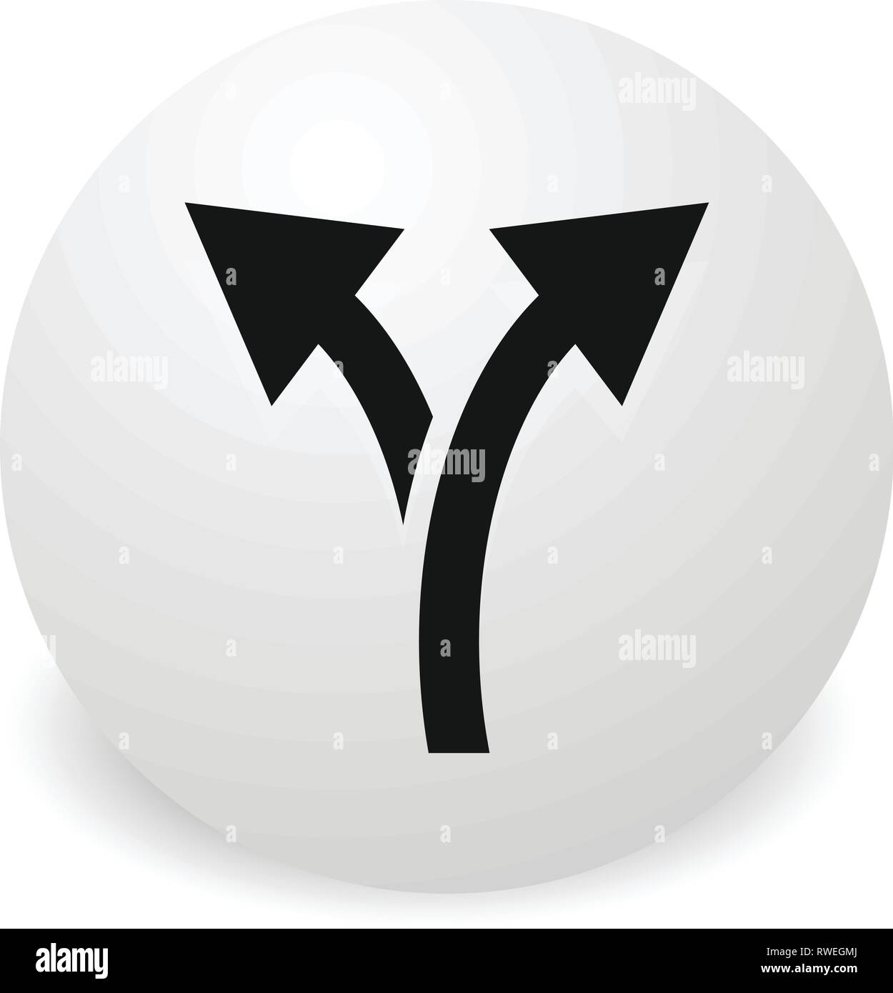 Icon with 2 way arrow. Branch, diversion icon Stock Vector Image & Art ...