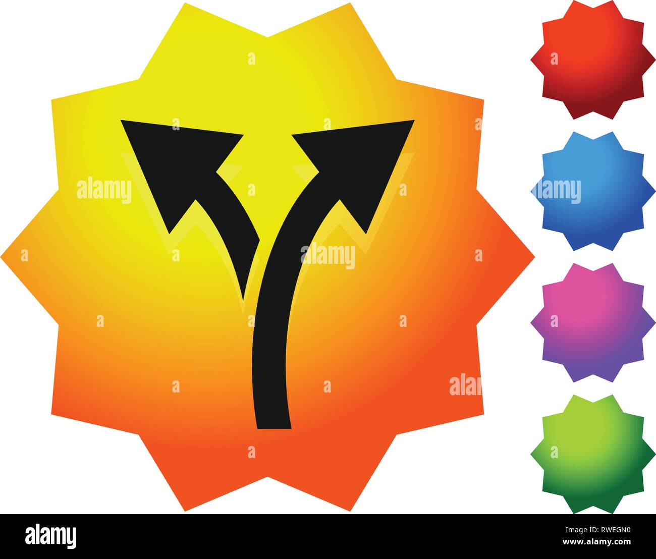 Diversion to the right Stock Vector Images - Alamy