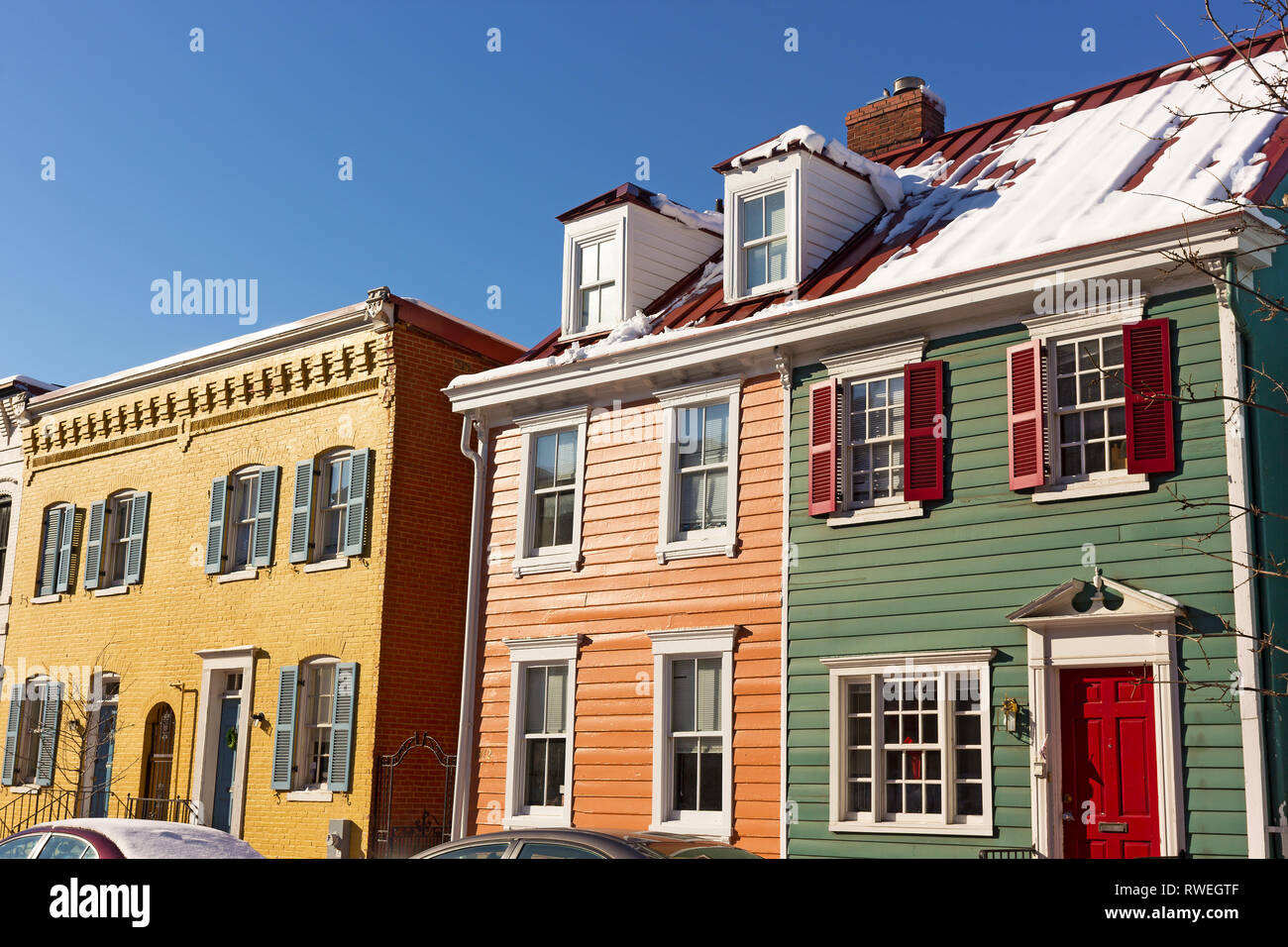 Georgetown neighborhood row houses hi-res stock photography and images ...
