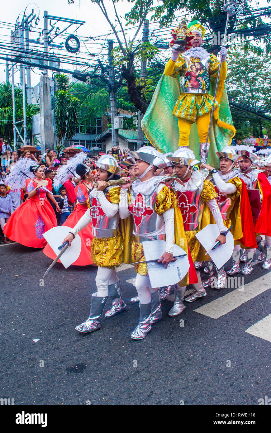 Participants in the Sinulog festival in Cebu city Philippines Stock Photo - Alamy