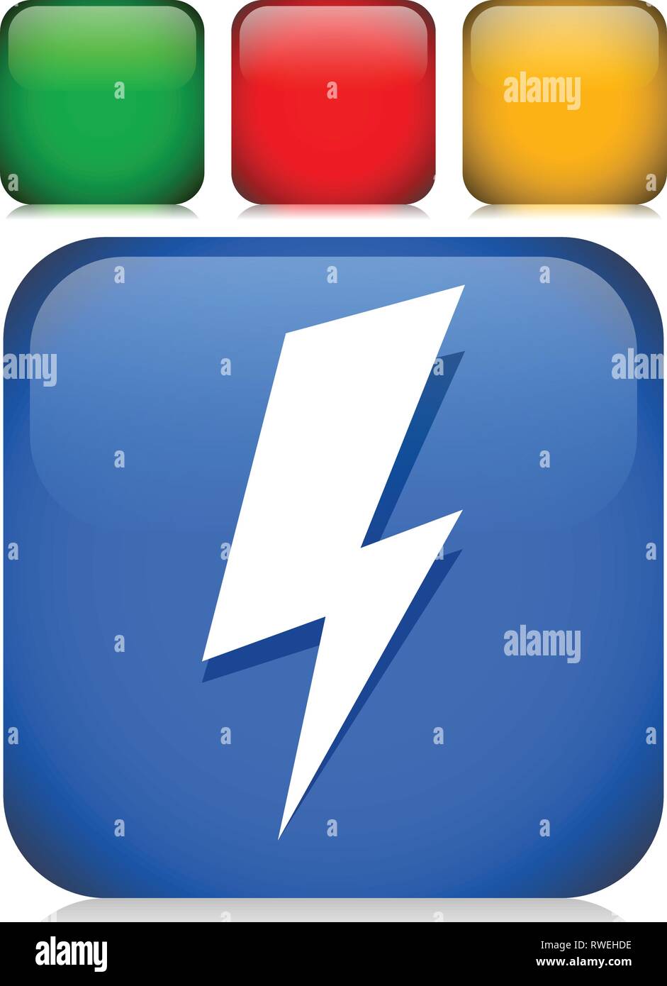 Icon with spark, lighting bolt symbol for electrical themes Stock ...