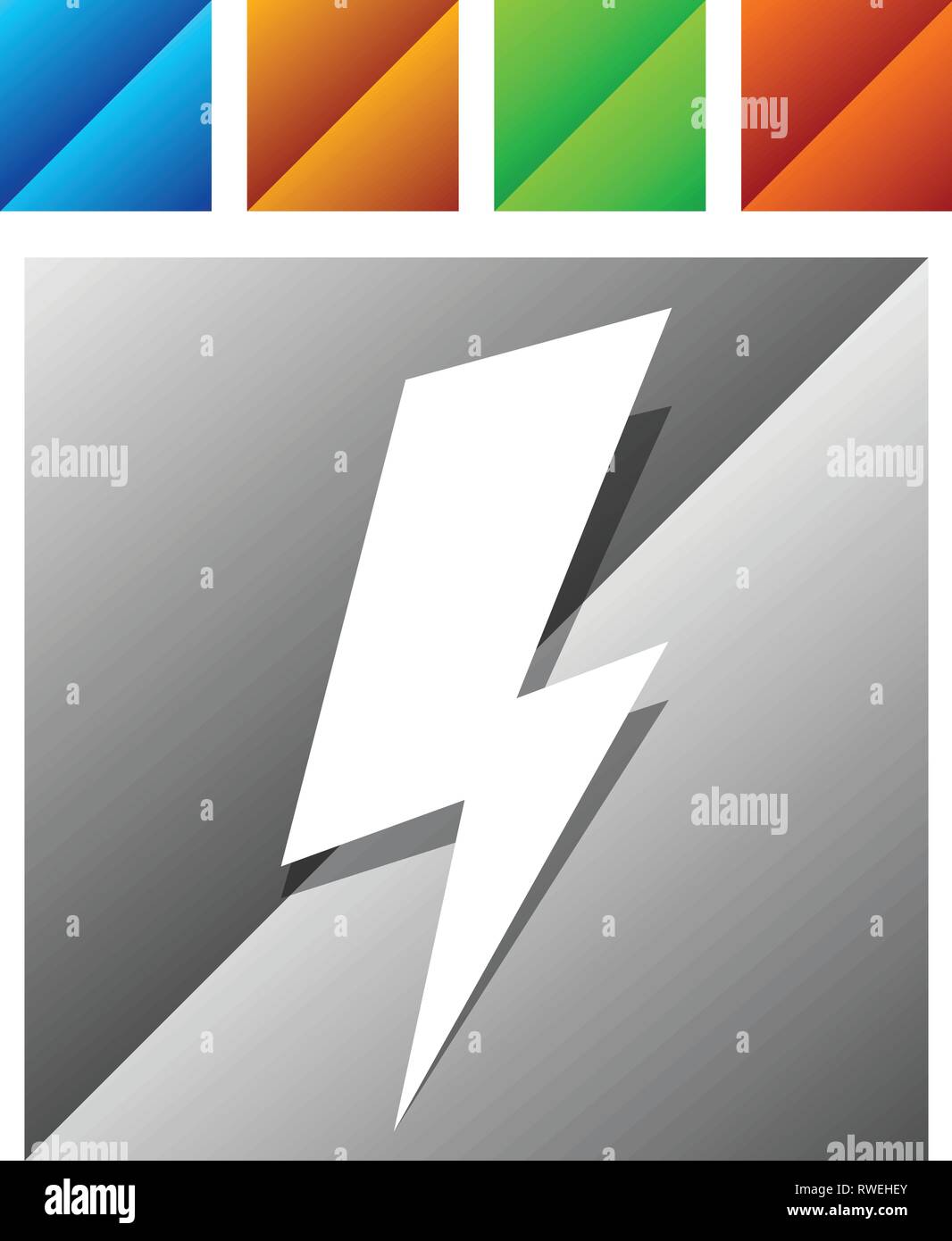 Icon with spark, lighting bolt symbol for electrical themes Stock ...