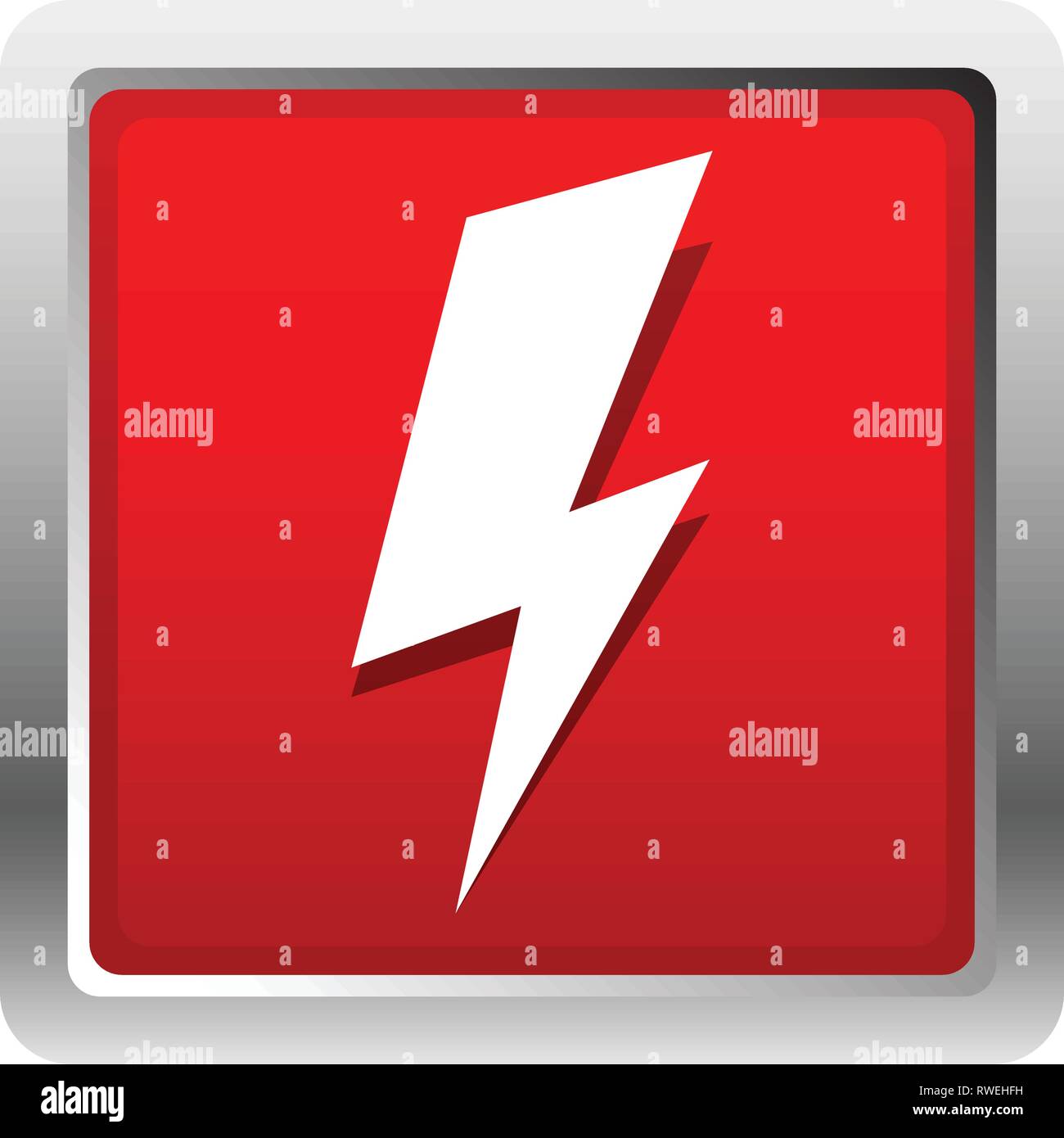 Icon with spark, lighting bolt symbol for electrical themes Stock ...