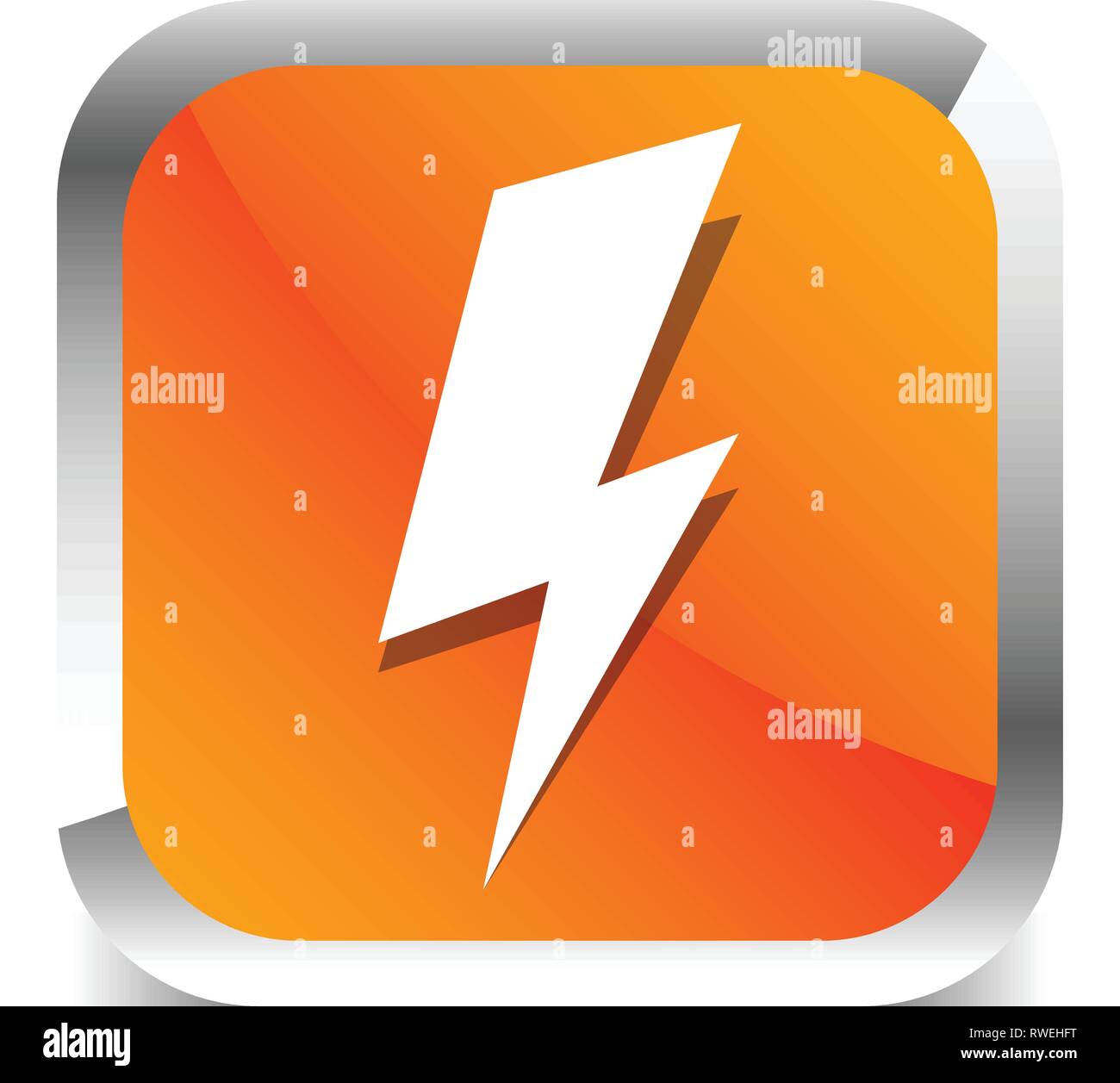 Icon with spark, lighting bolt symbol for electrical themes Stock ...