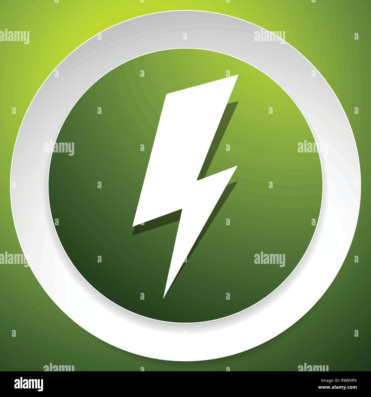 Icon with spark, lighting bolt symbol for electrical themes Stock ...