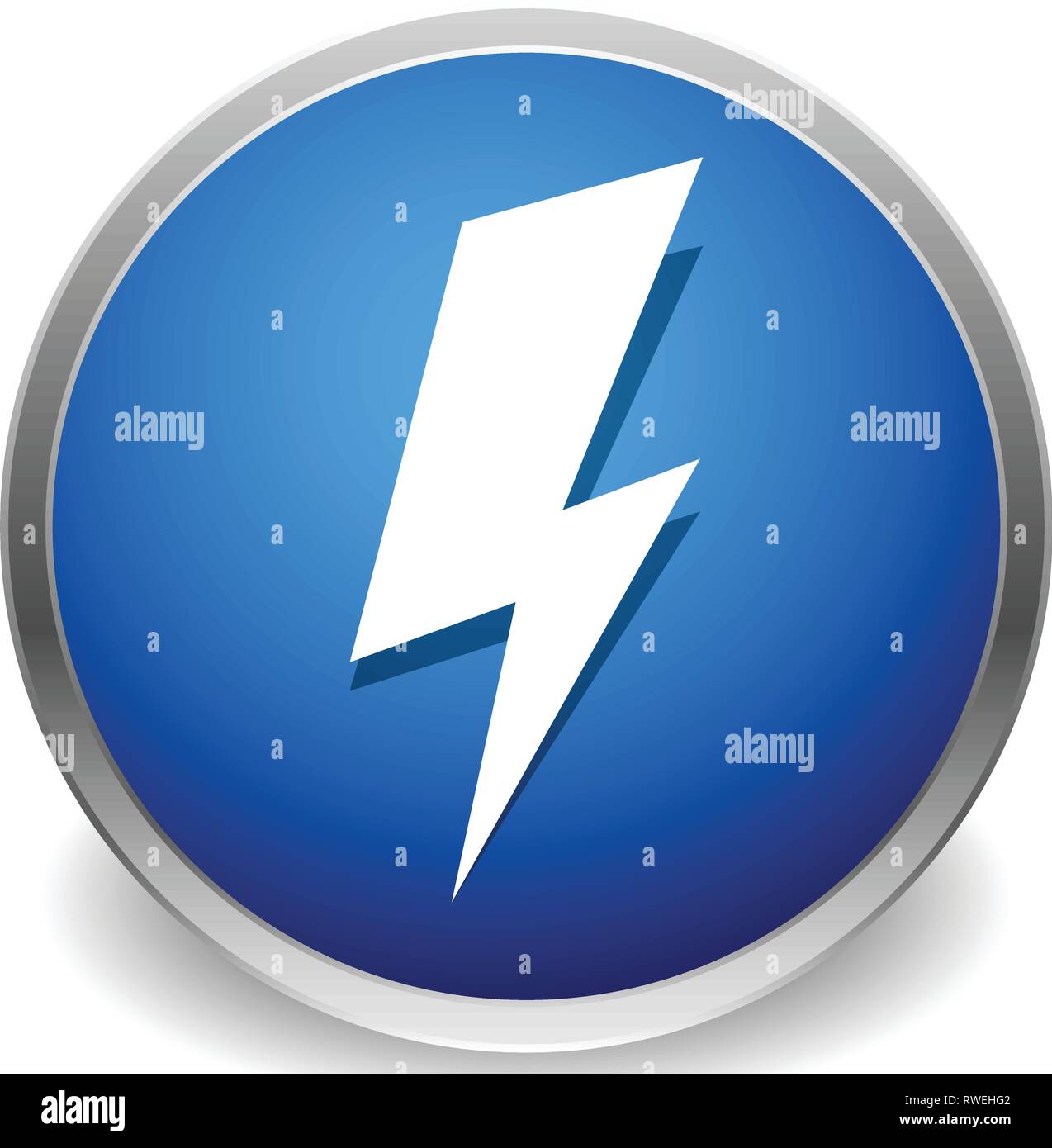 Icon with spark, lighting bolt symbol for electrical themes Stock ...