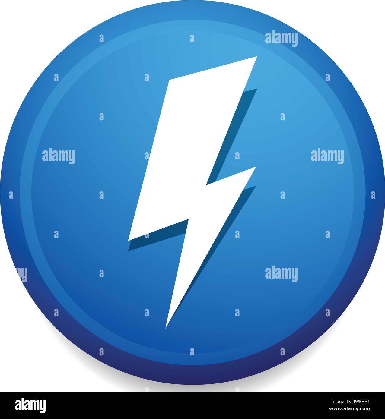 Icon with spark, lighting bolt symbol for electrical themes Stock ...