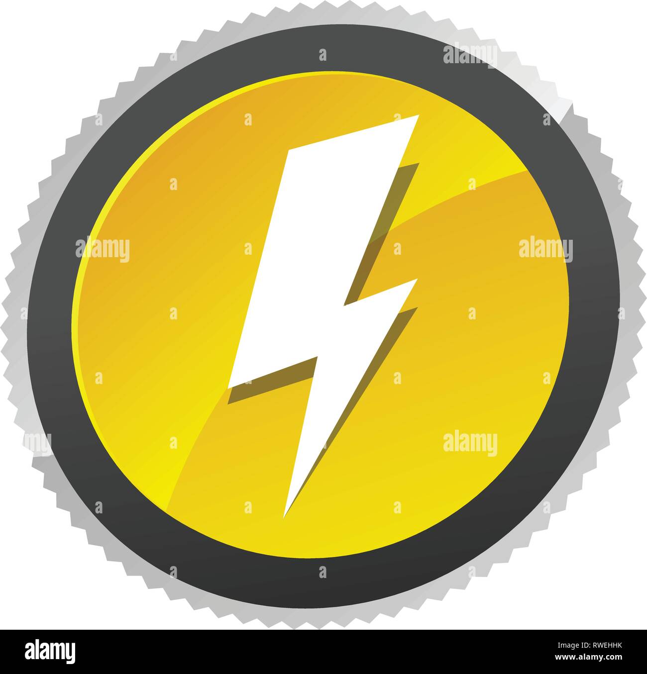 Icon with spark, lighting bolt symbol for electrical themes Stock ...