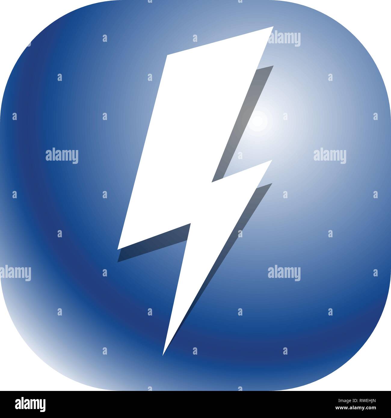 Icon with spark, lighting bolt symbol for electrical themes Stock ...