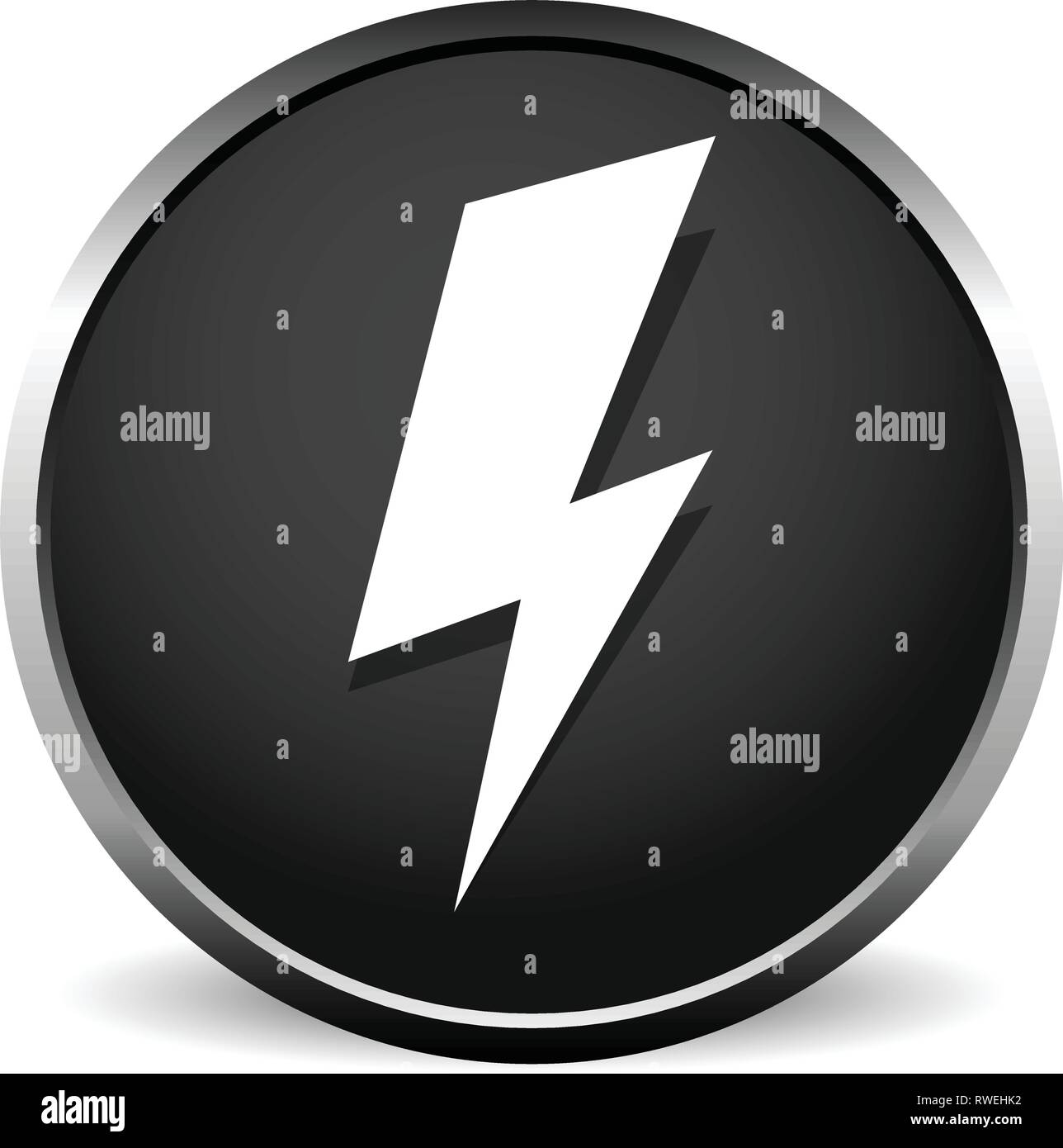 Icon with spark, lighting bolt symbol for electrical themes Stock ...