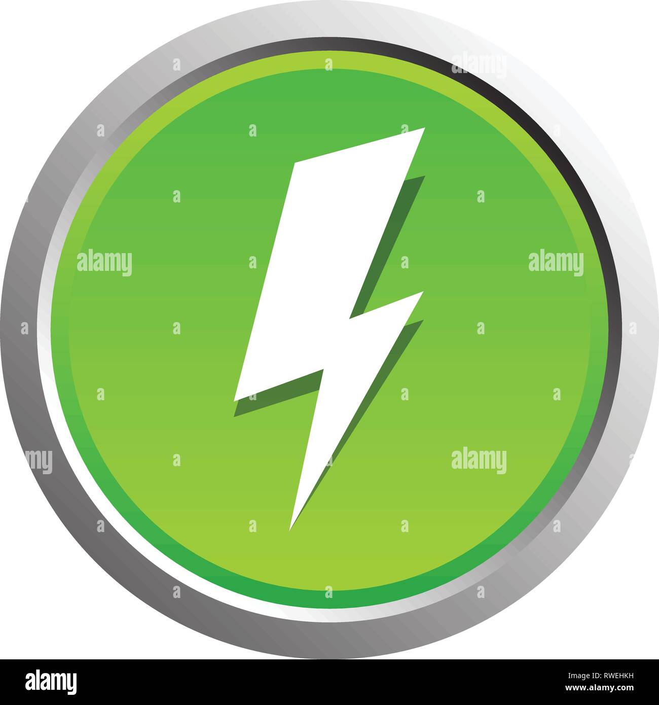 Icon with spark, lighting bolt symbol for electrical themes Stock ...