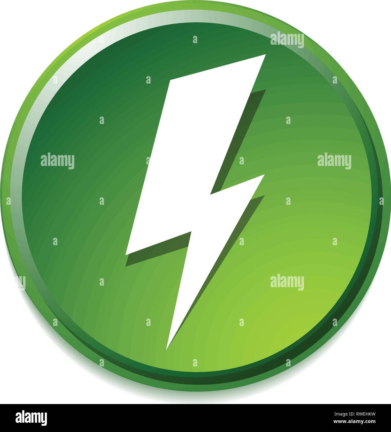 Icon with spark, lighting bolt symbol for electrical themes Stock ...