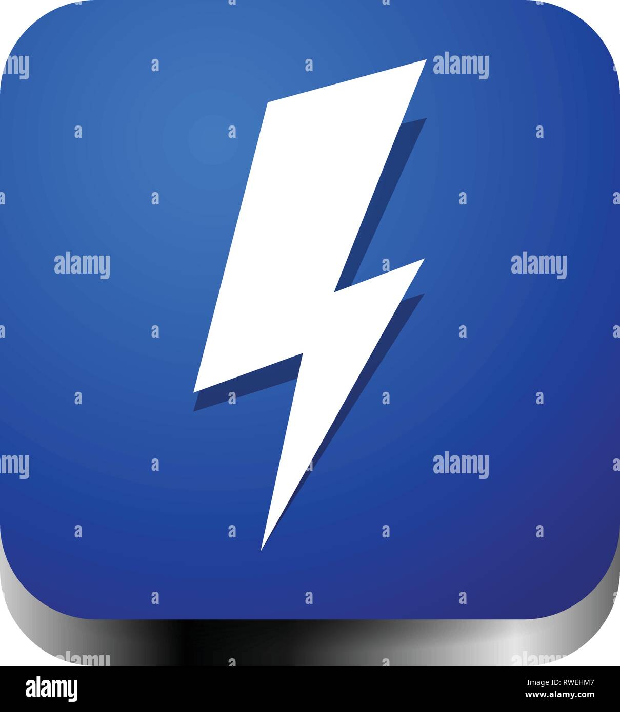 Icon with spark, lighting bolt symbol for electrical themes Stock ...