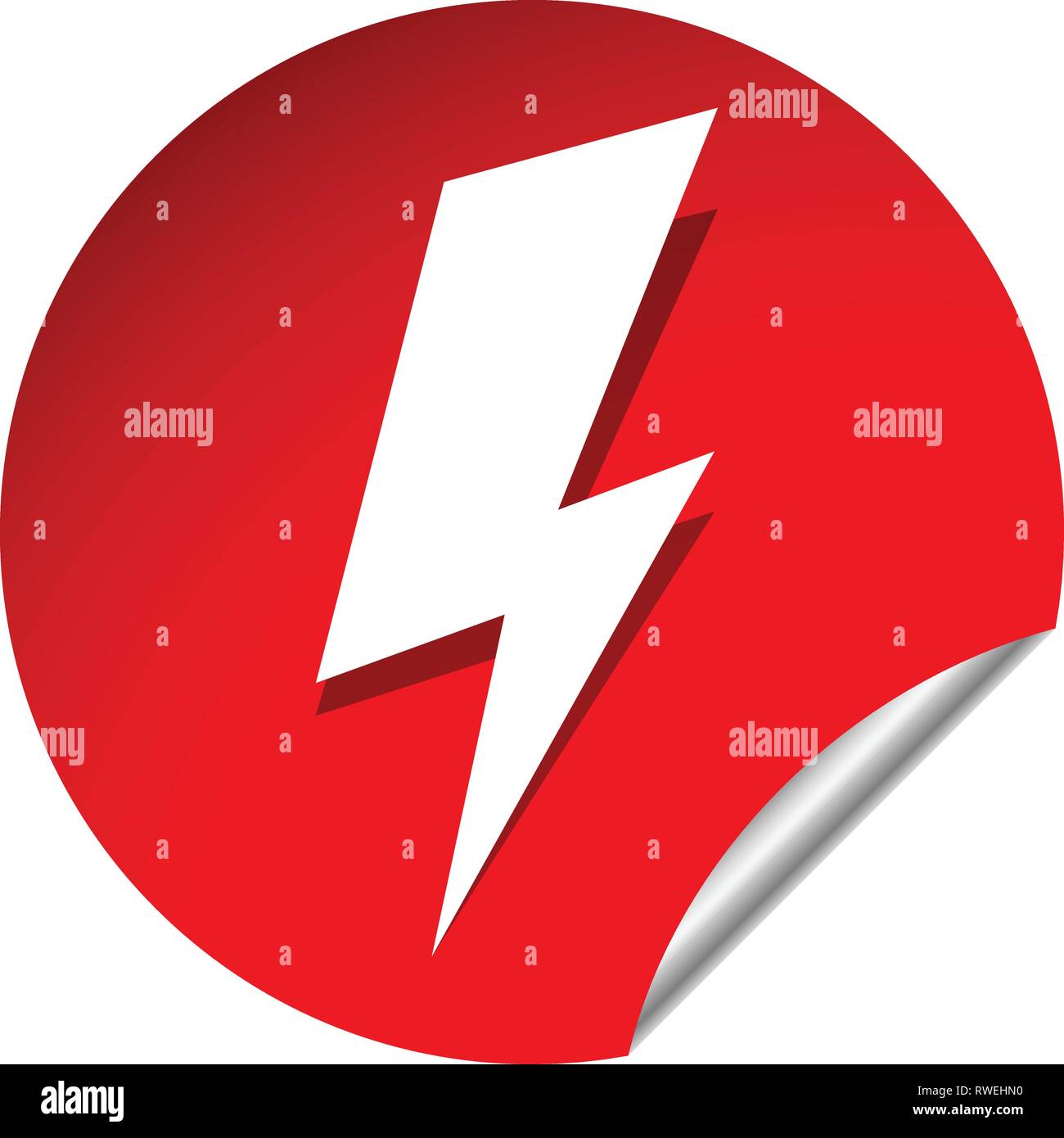 Icon with spark, lighting bolt symbol for electrical themes Stock ...