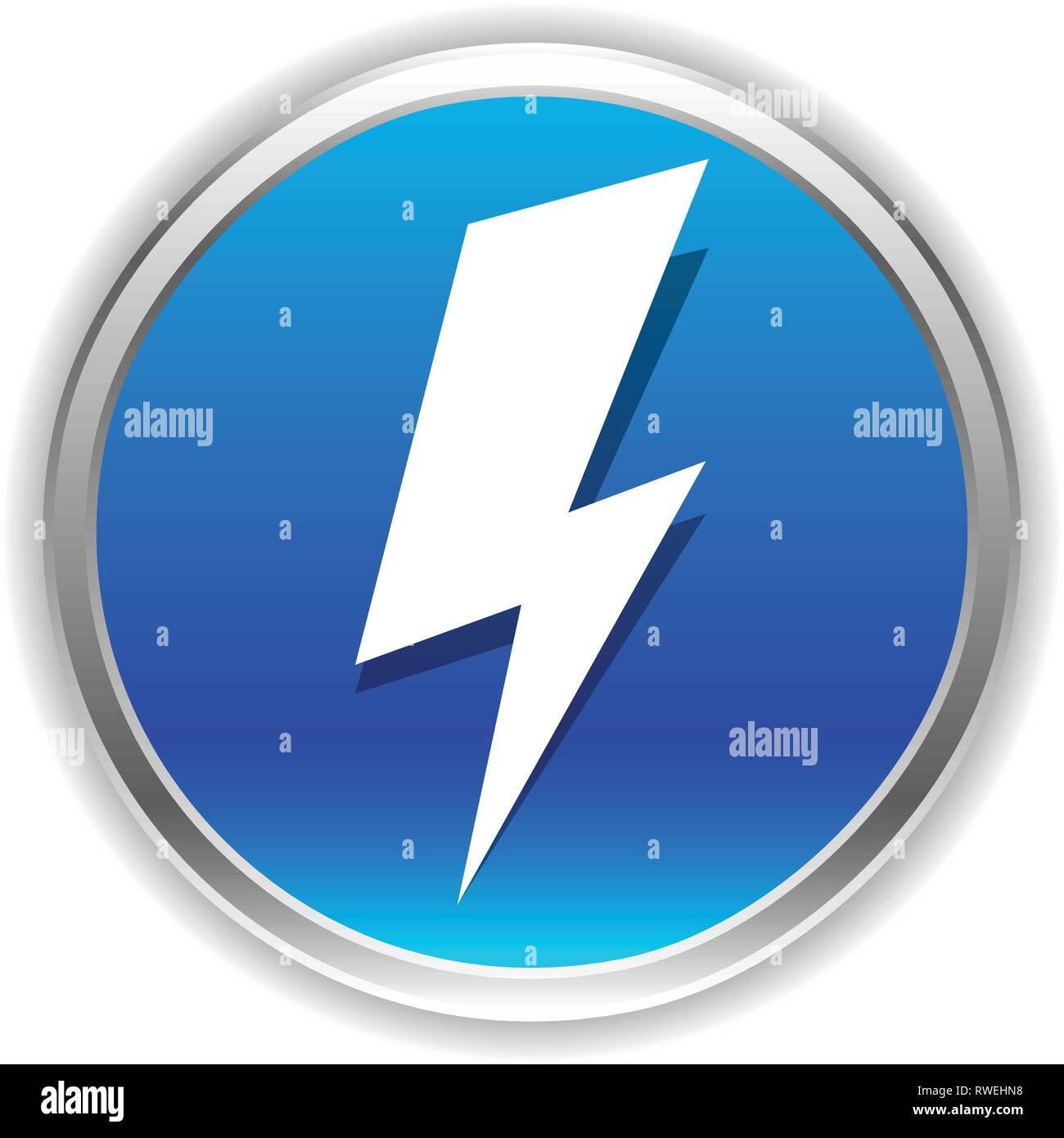 Icon with spark, lighting bolt symbol for electrical themes Stock ...