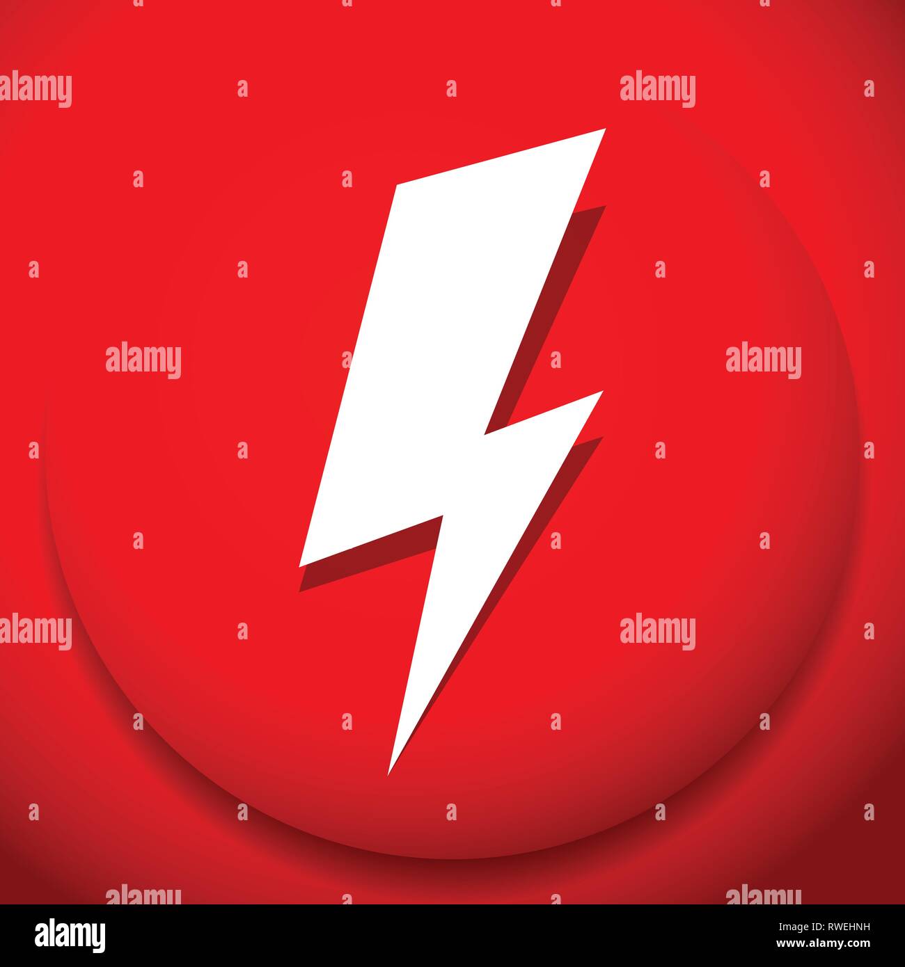 Icon with spark, lighting bolt symbol for electrical themes Stock ...