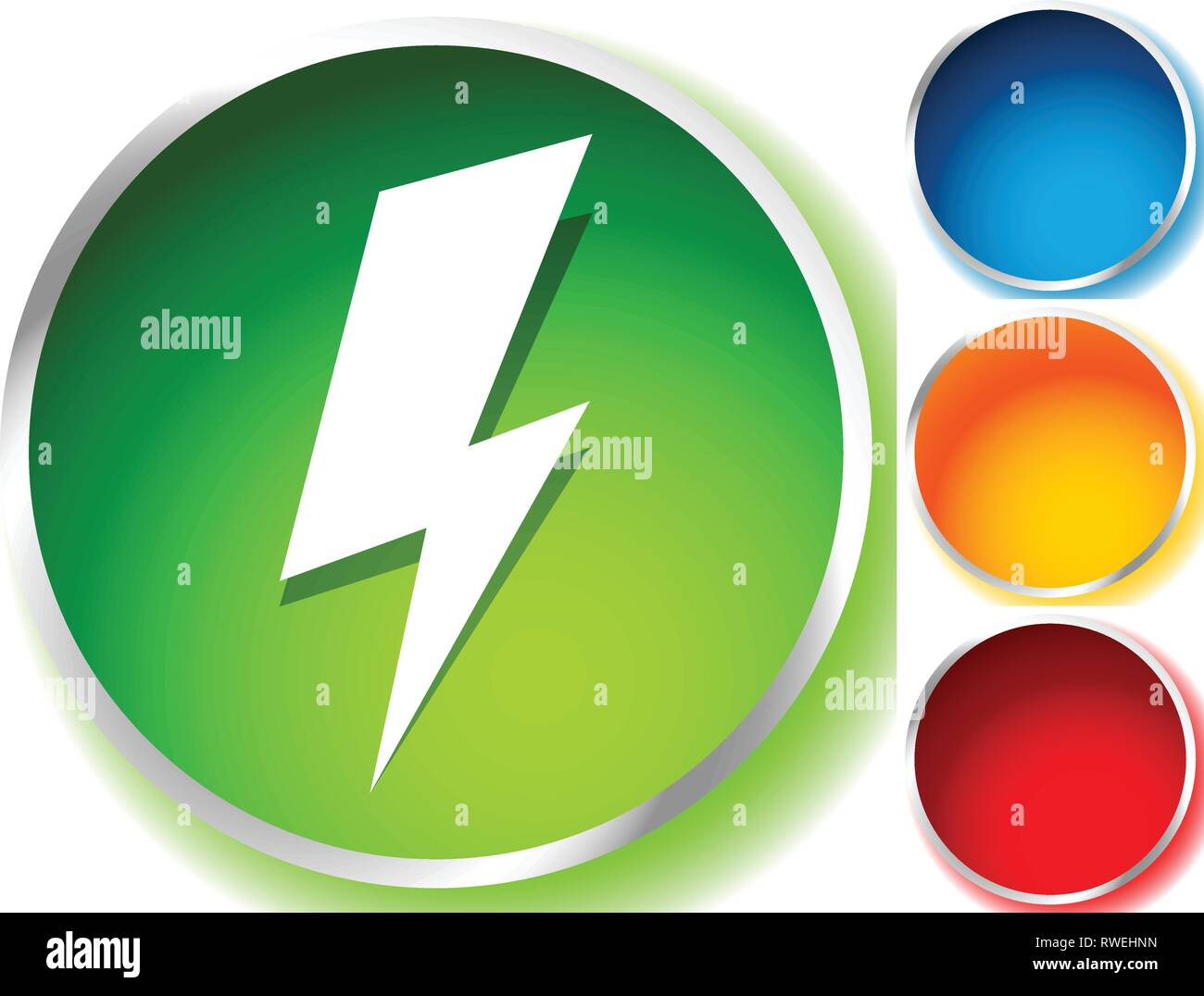 Icon with spark, lighting bolt symbol for electrical themes Stock ...