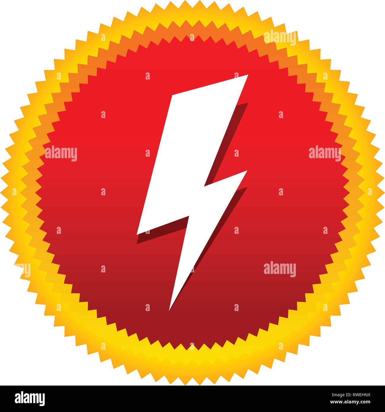 Icon with spark, lighting bolt symbol for electrical themes Stock ...