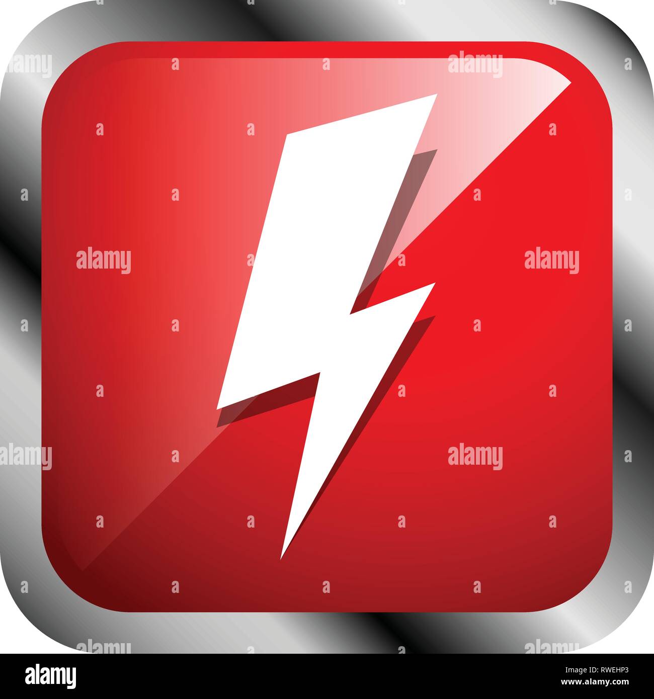 Icon with spark, lighting bolt symbol for electrical themes Stock ...