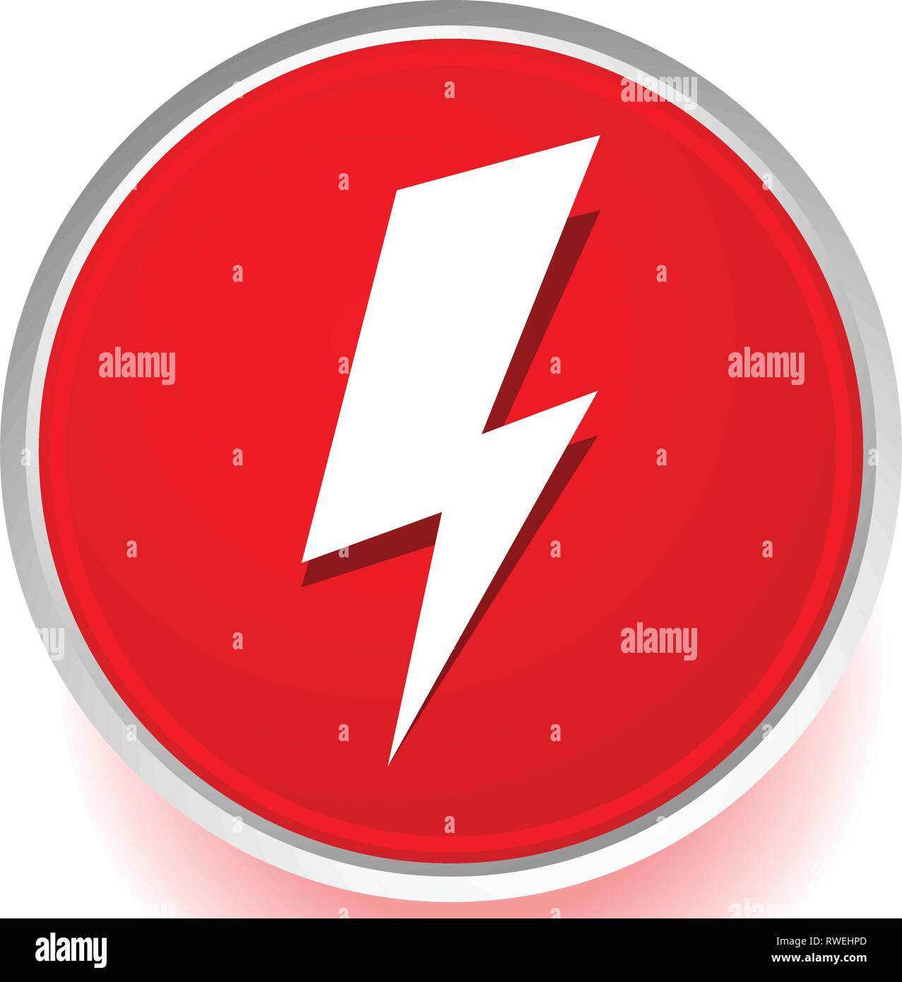 Icon with spark, lighting bolt symbol for electrical themes Stock ...