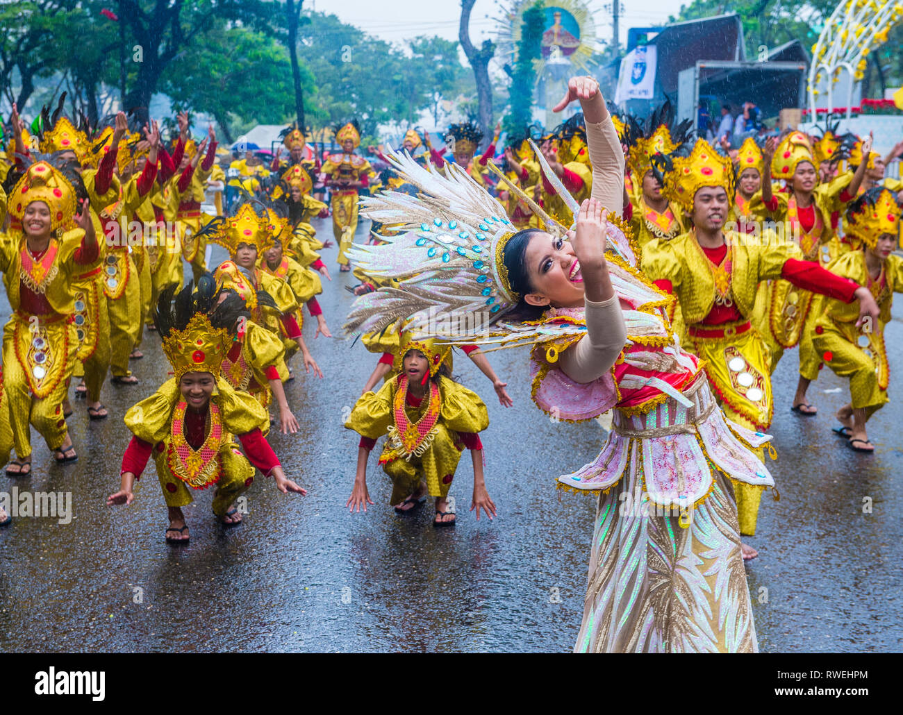 Participants in the Sinulog festival in Cebu city Philippines Stock ...