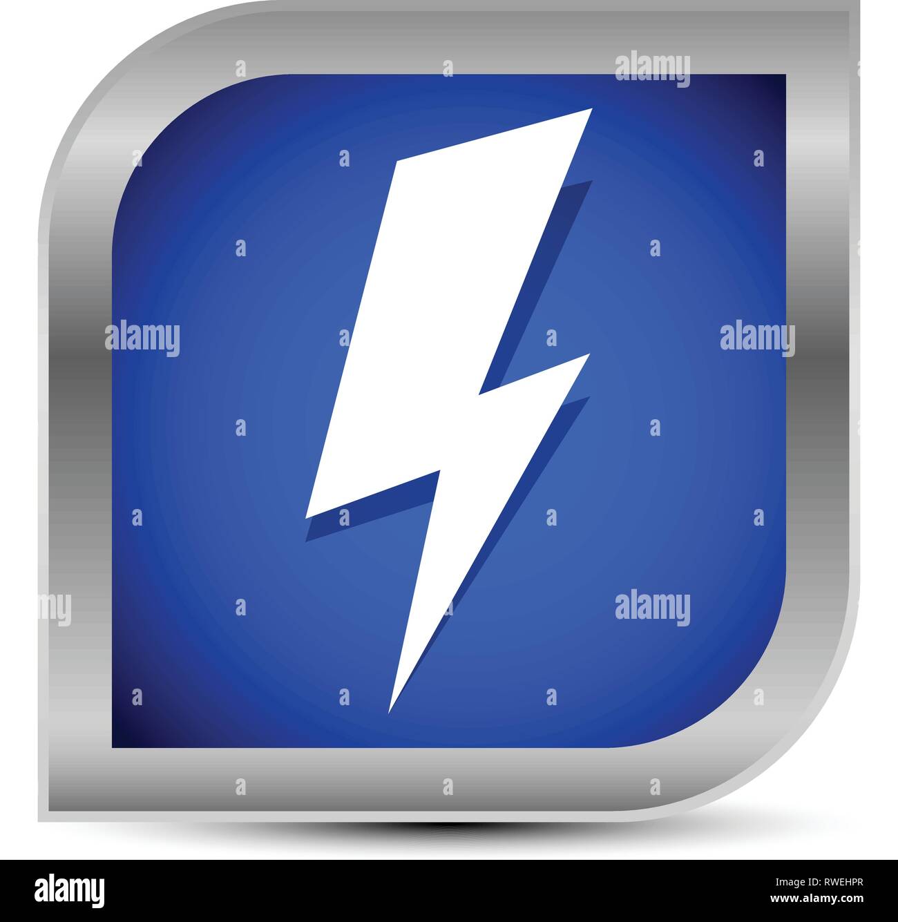 Icon with spark, lighting bolt symbol for electrical themes Stock ...