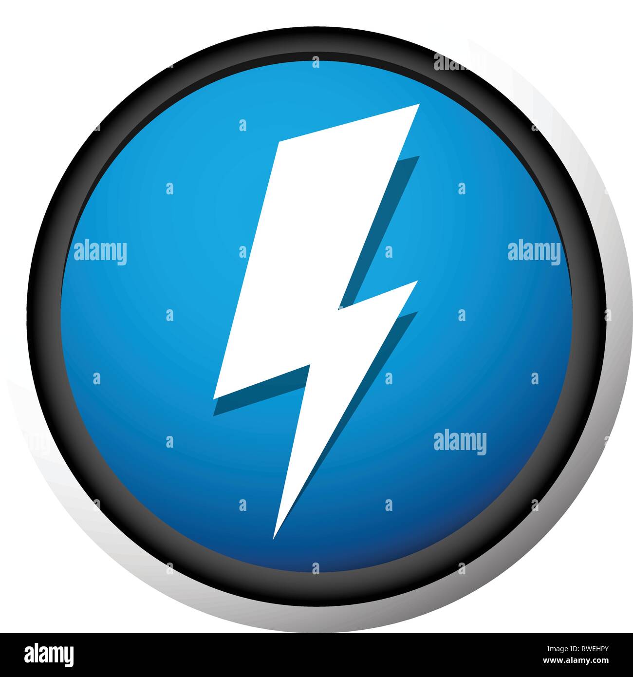 Icon with spark, lighting bolt symbol for electrical themes Stock ...