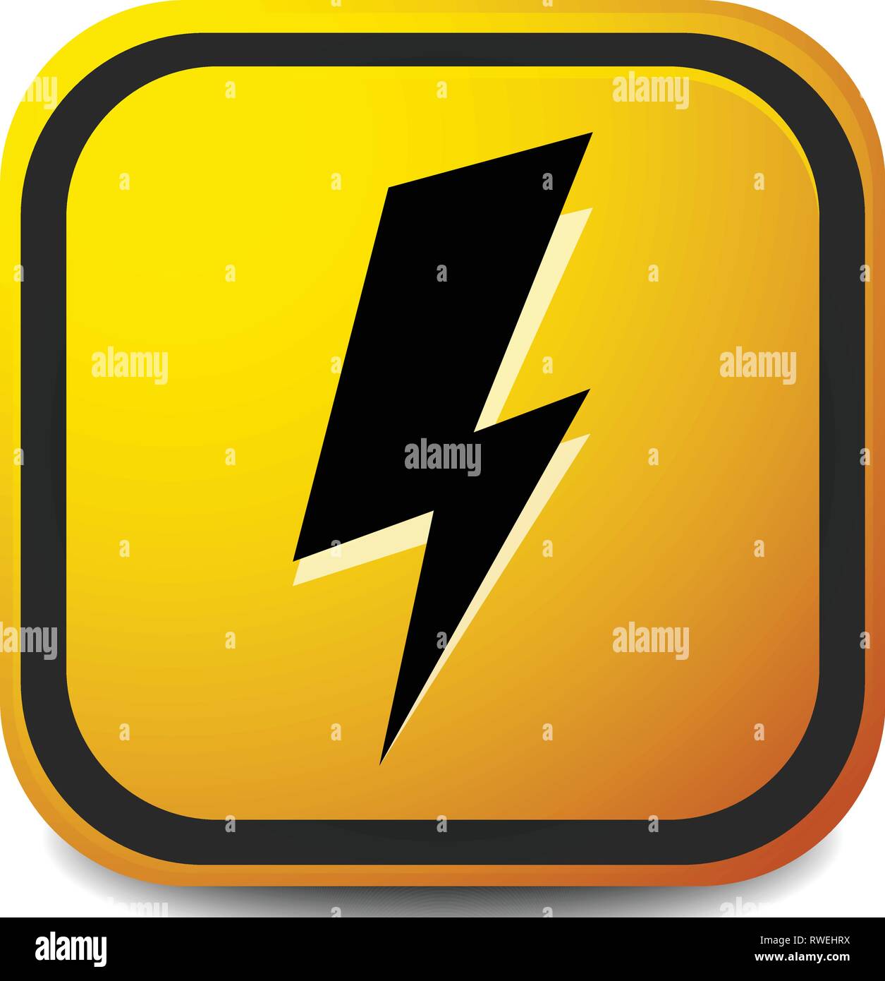 Icon with spark, lighting bolt symbol for electrical themes Stock ...