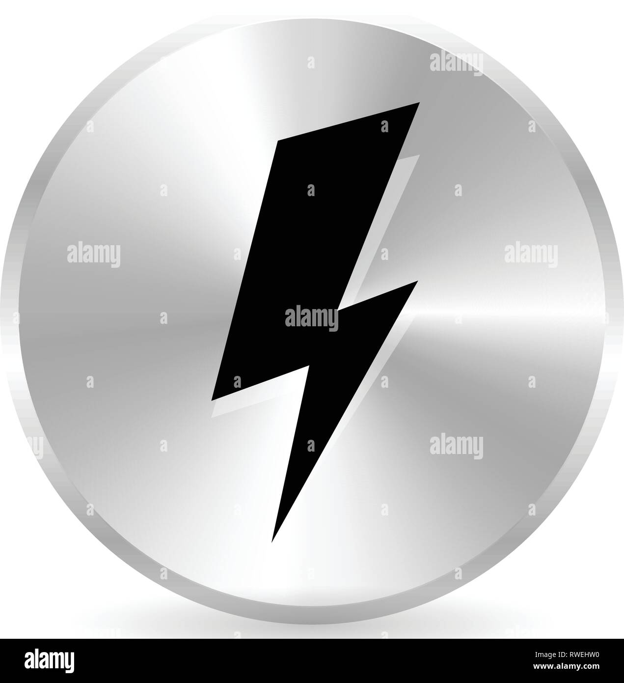 Icon with spark, lighting bolt symbol for electrical themes Stock ...
